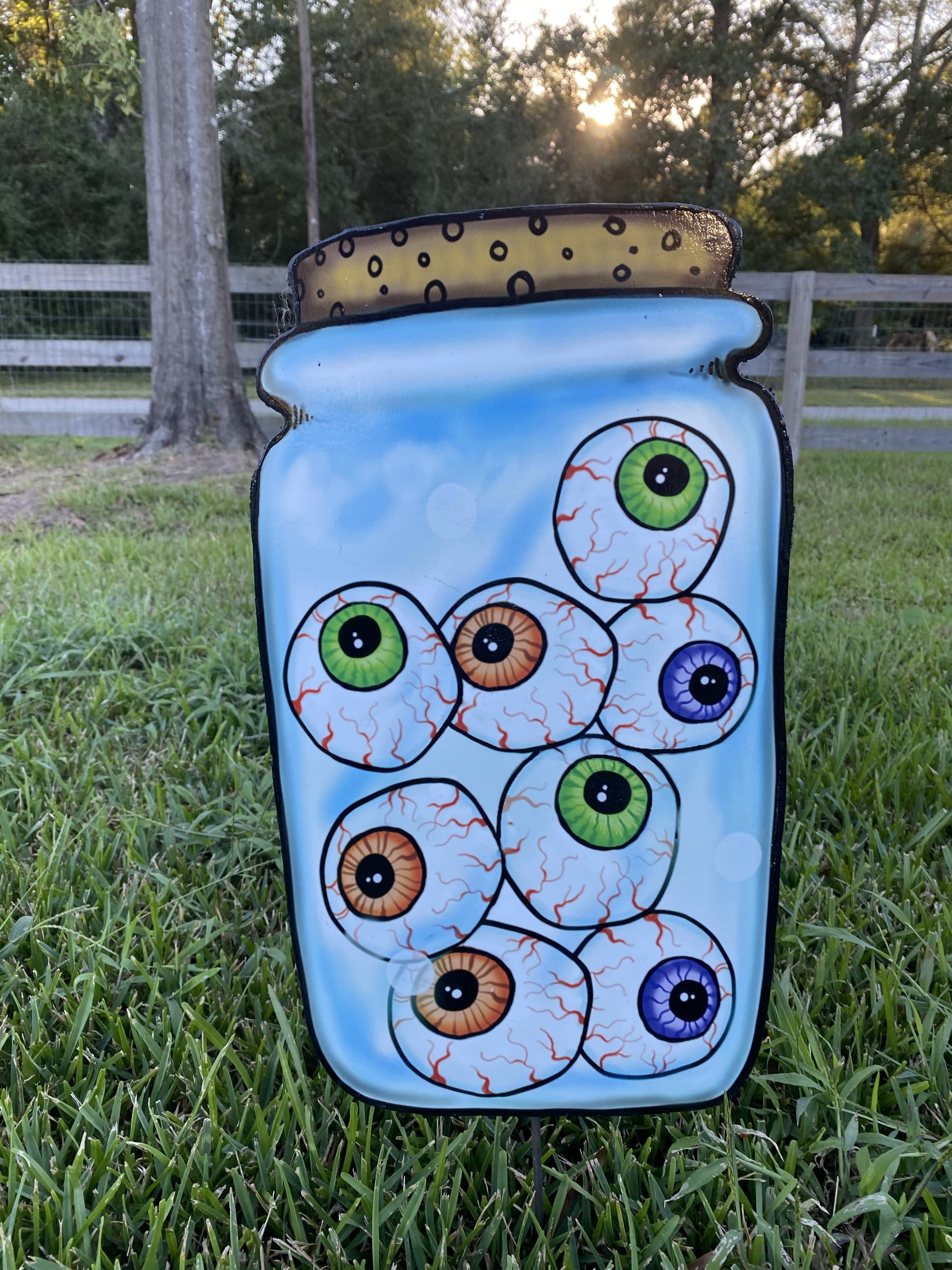 Jar of eyeballs Halloween Yard Art - Walmart.com
