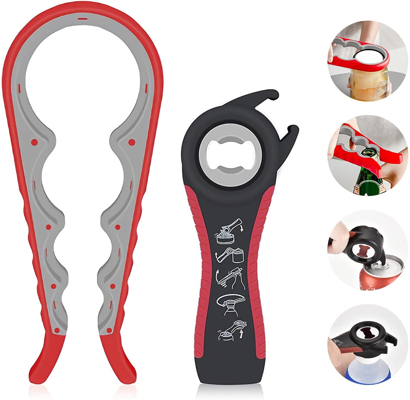 Jar opener, Soda Can and Botlle Cap Opener Set - Walmart.com