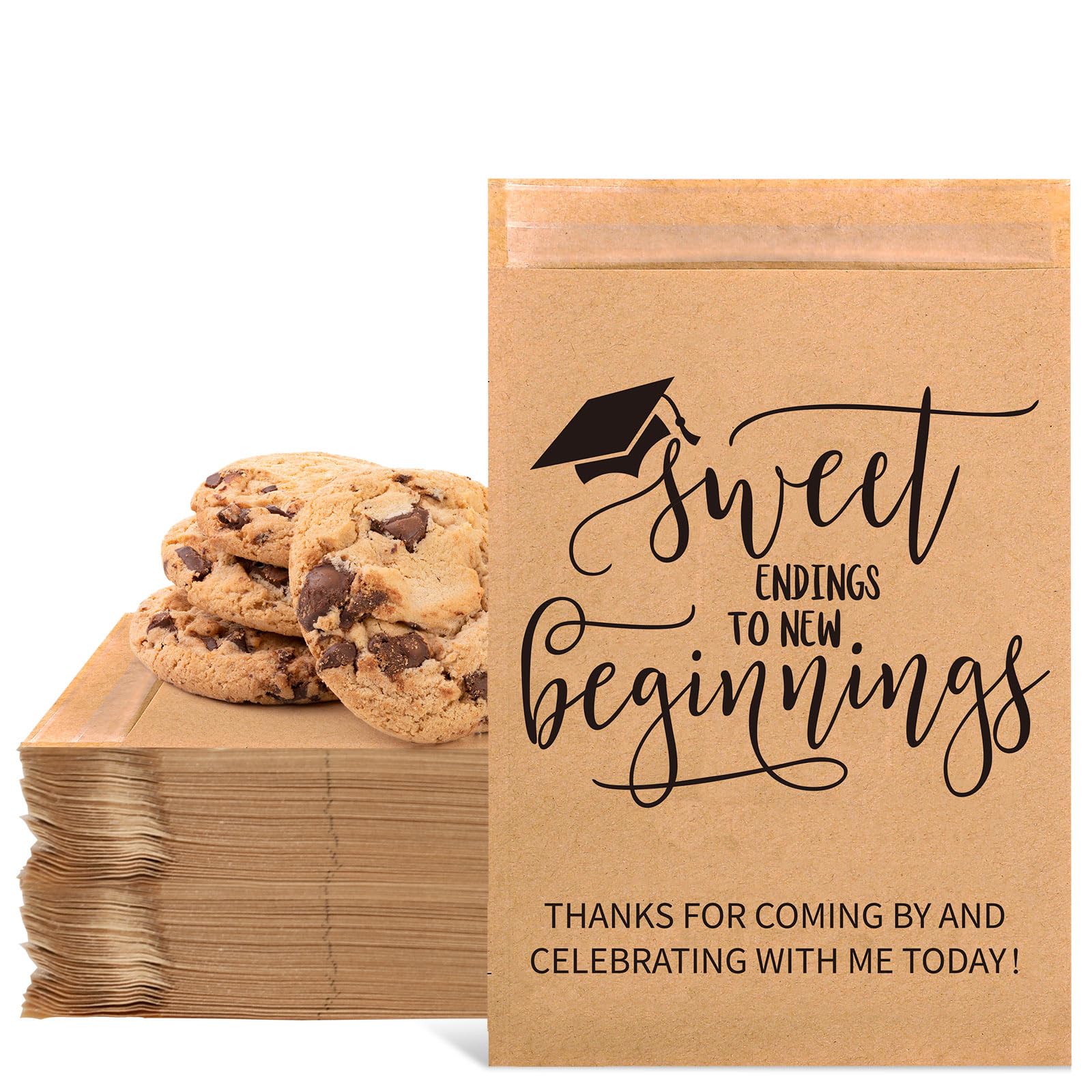 JarThenaAMCS 100Pcs Graduation Candy IFF17 Cookie Treat Bags to New ...