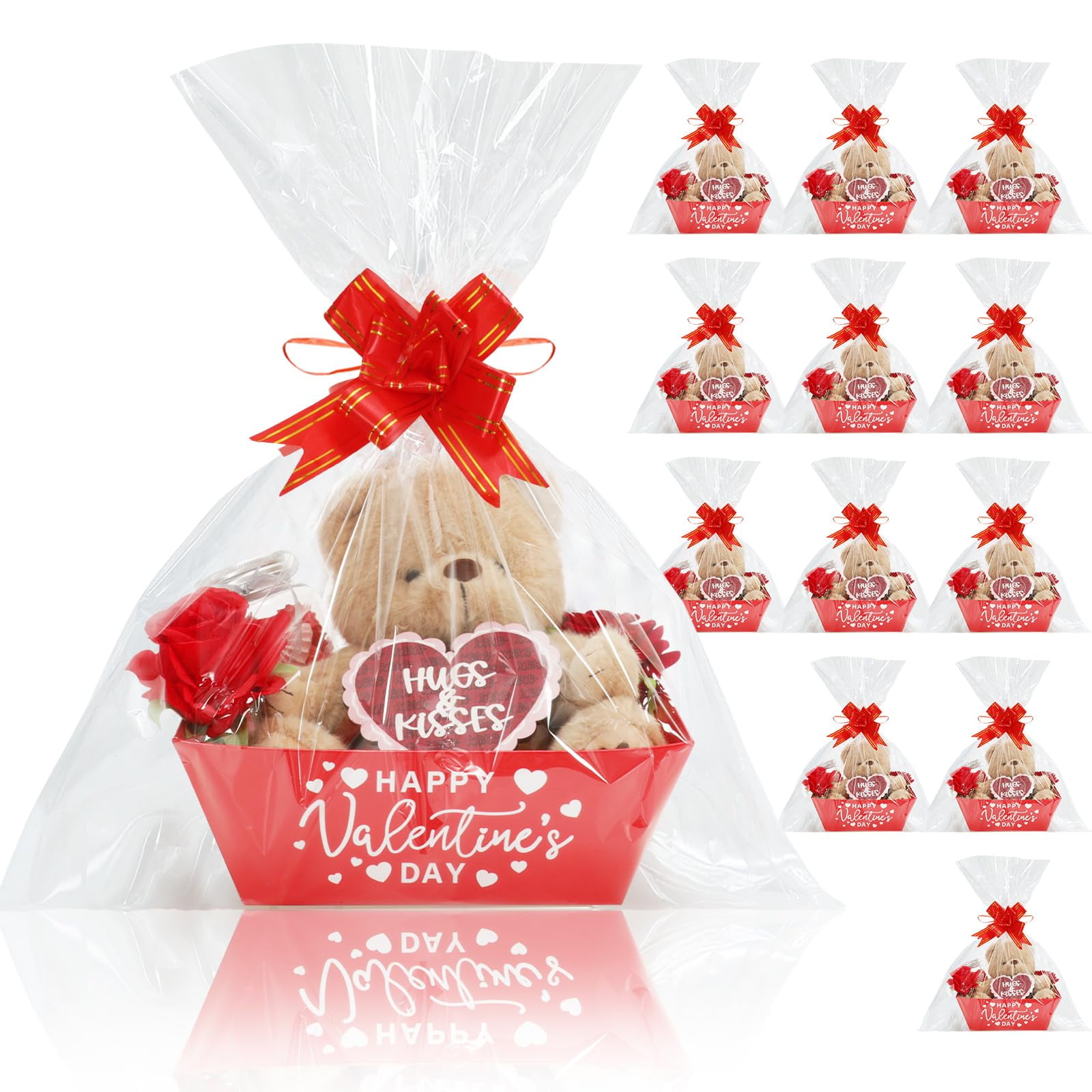 JarThenaAMCS 12 Pack Happy MSF2 Valentine's Day Basket for Gifts Empty ...