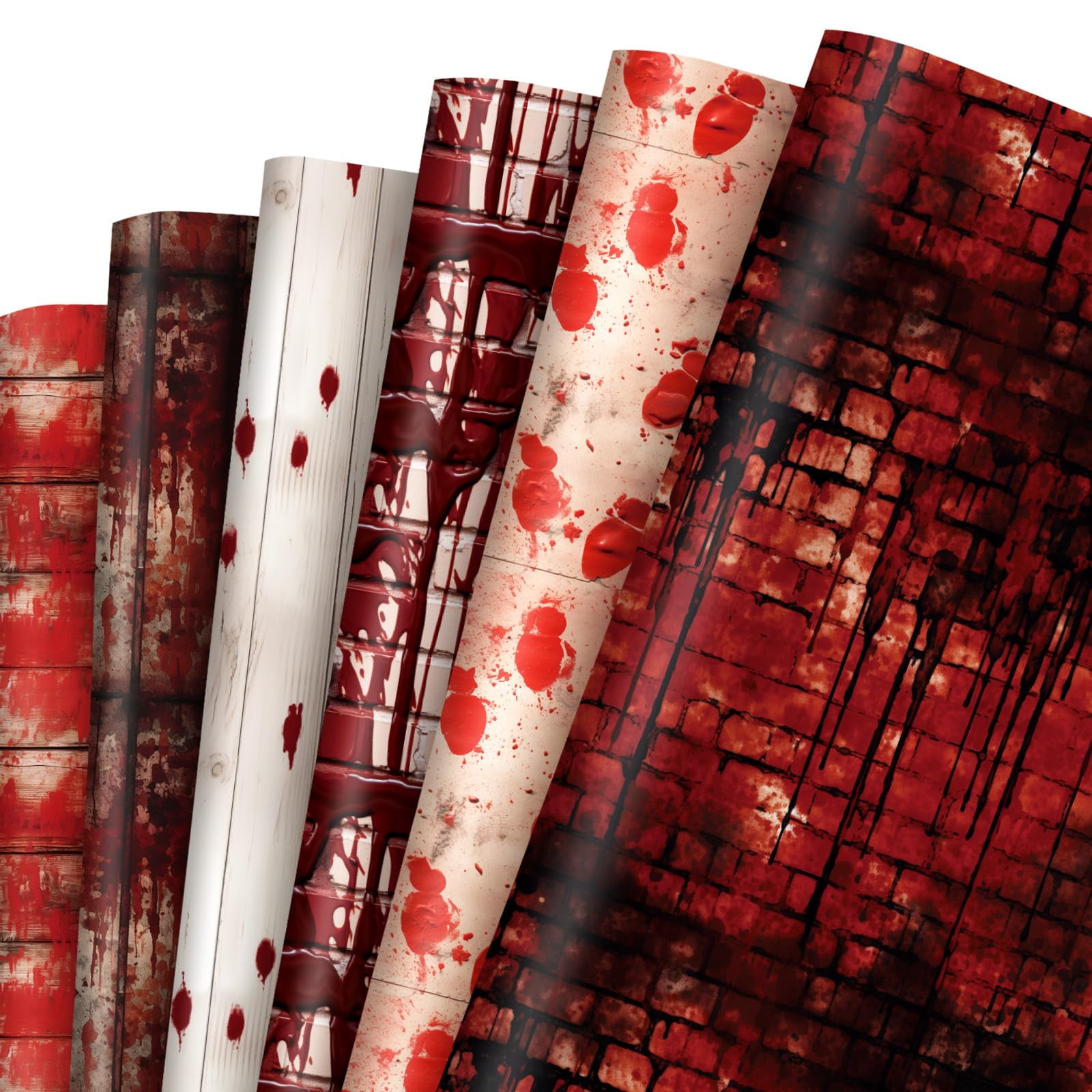 JarThenaAMCS 12 Sheets AJH3 Halloween Bloody Wrapping Paper - Not Roll ...