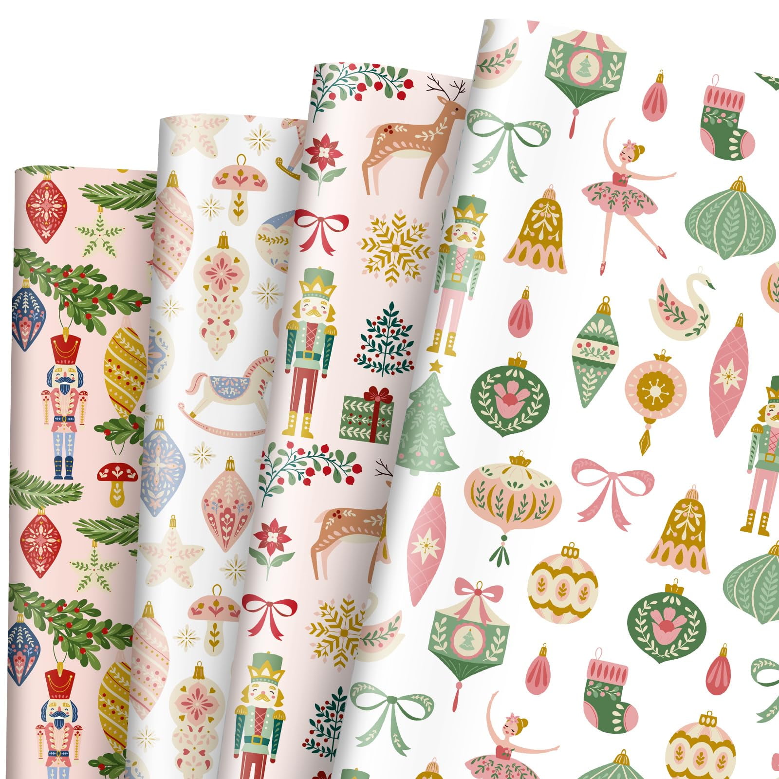 JarThenaAMCS 12 Sheets Christmas SSF20 Wrapping Paper -Not Roll- Xmas ...