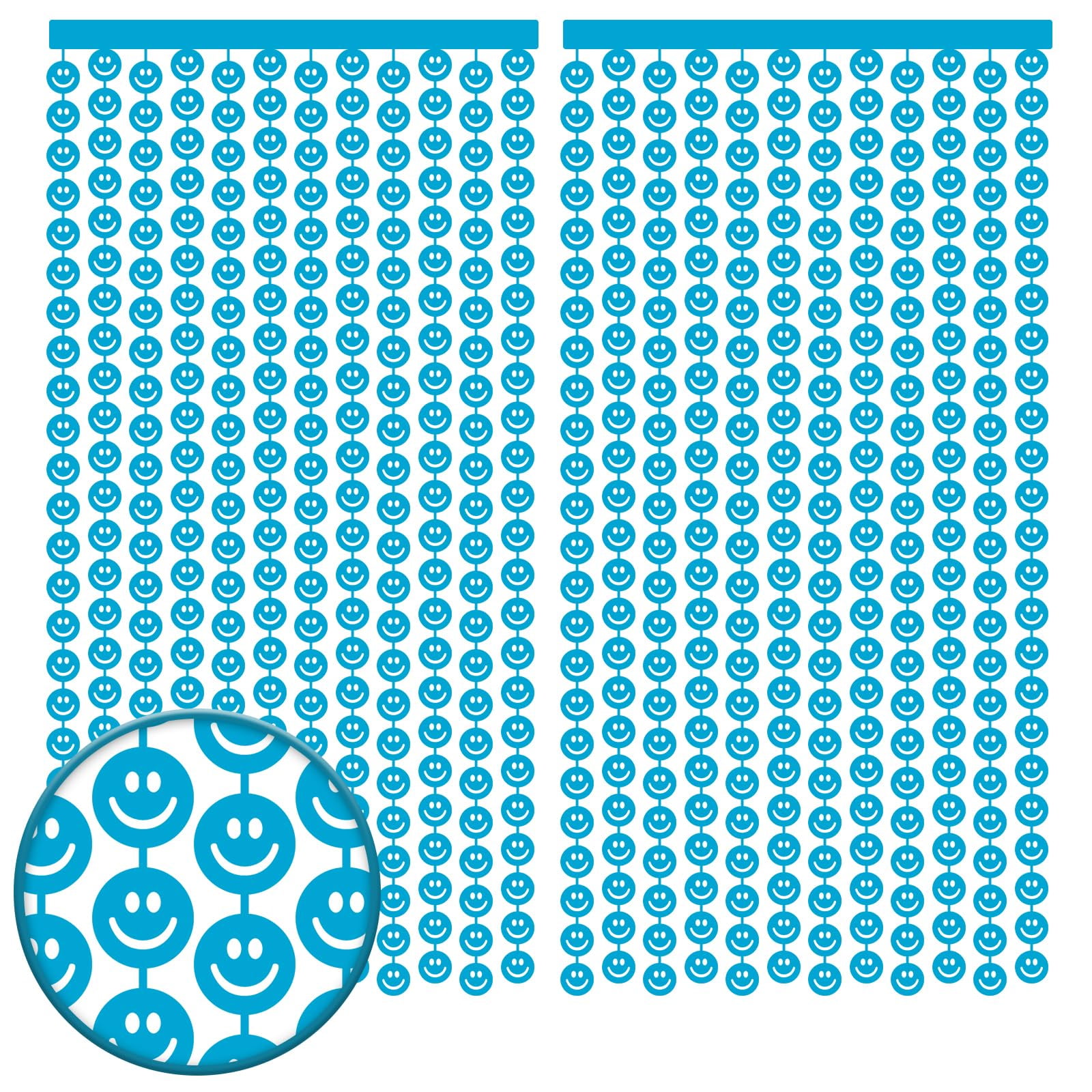 JarThenaAMCS 2 PackTRDN Light Blue Smile Face Party Decorations Happy ...