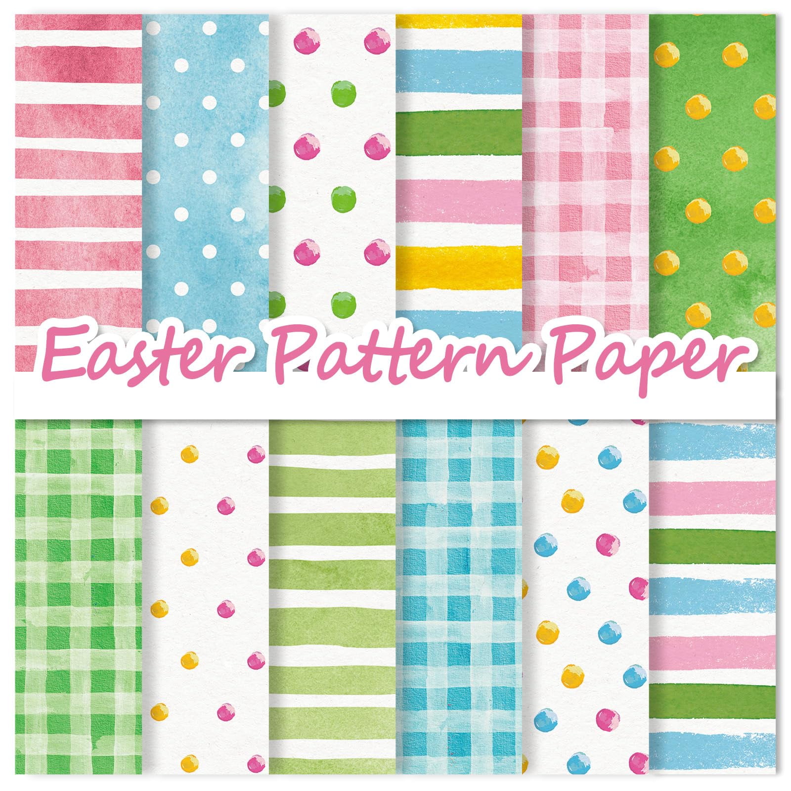 JarThenaAMCS 24 Sheets Watercolor OIF8 Polka Dot Pattern Paper Color ...