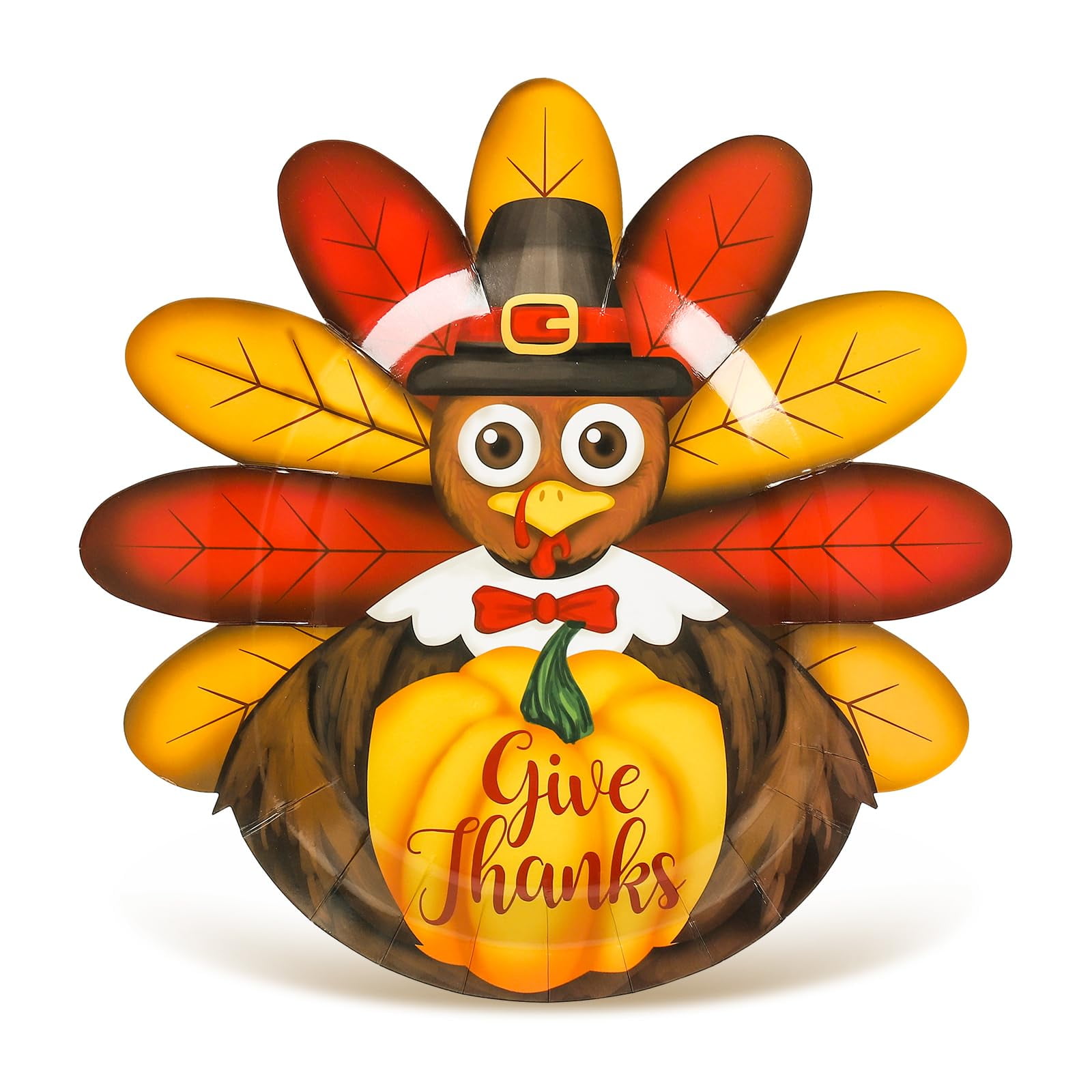 JarThenaAMCS 40Pcs Thanksgiving Turkey Paper Plates AFN1Cute Turkey ...