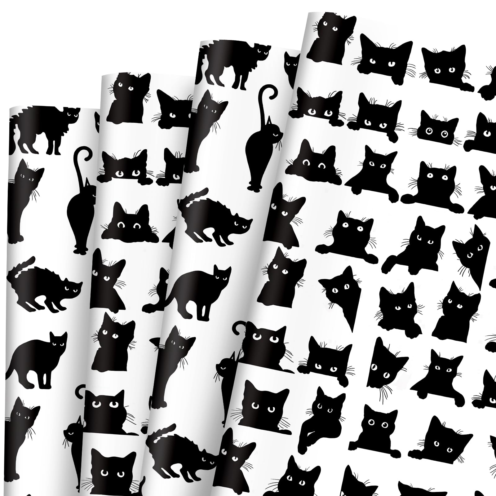 JarThenaAMCS 8 Sheets Cat Wrapping Paper AIS1 - Not Roll - Cartoon ...