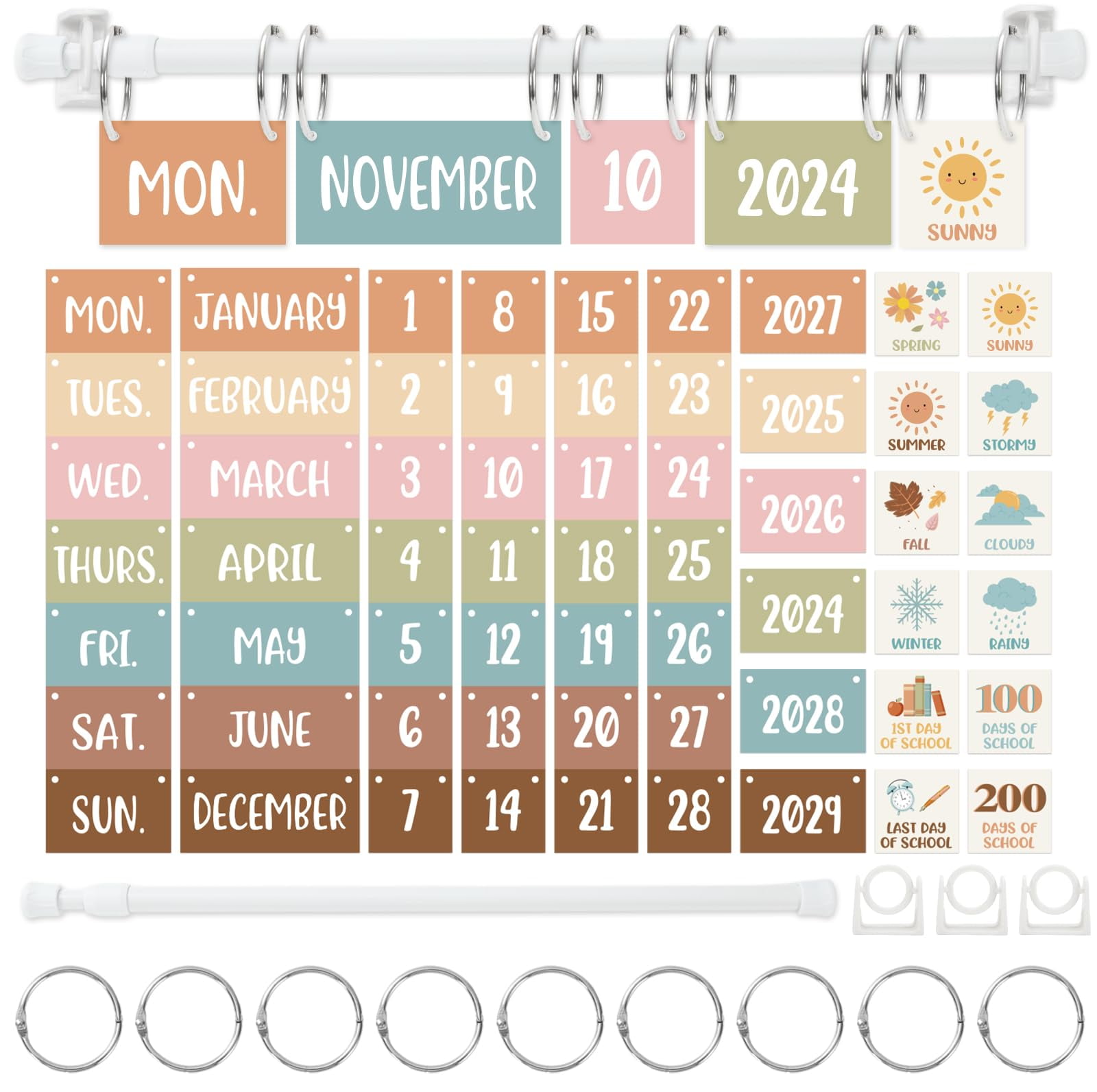 JarThenaAMCS Boho Flip Calendar for Classroom Boho Calendar Bulletin ...