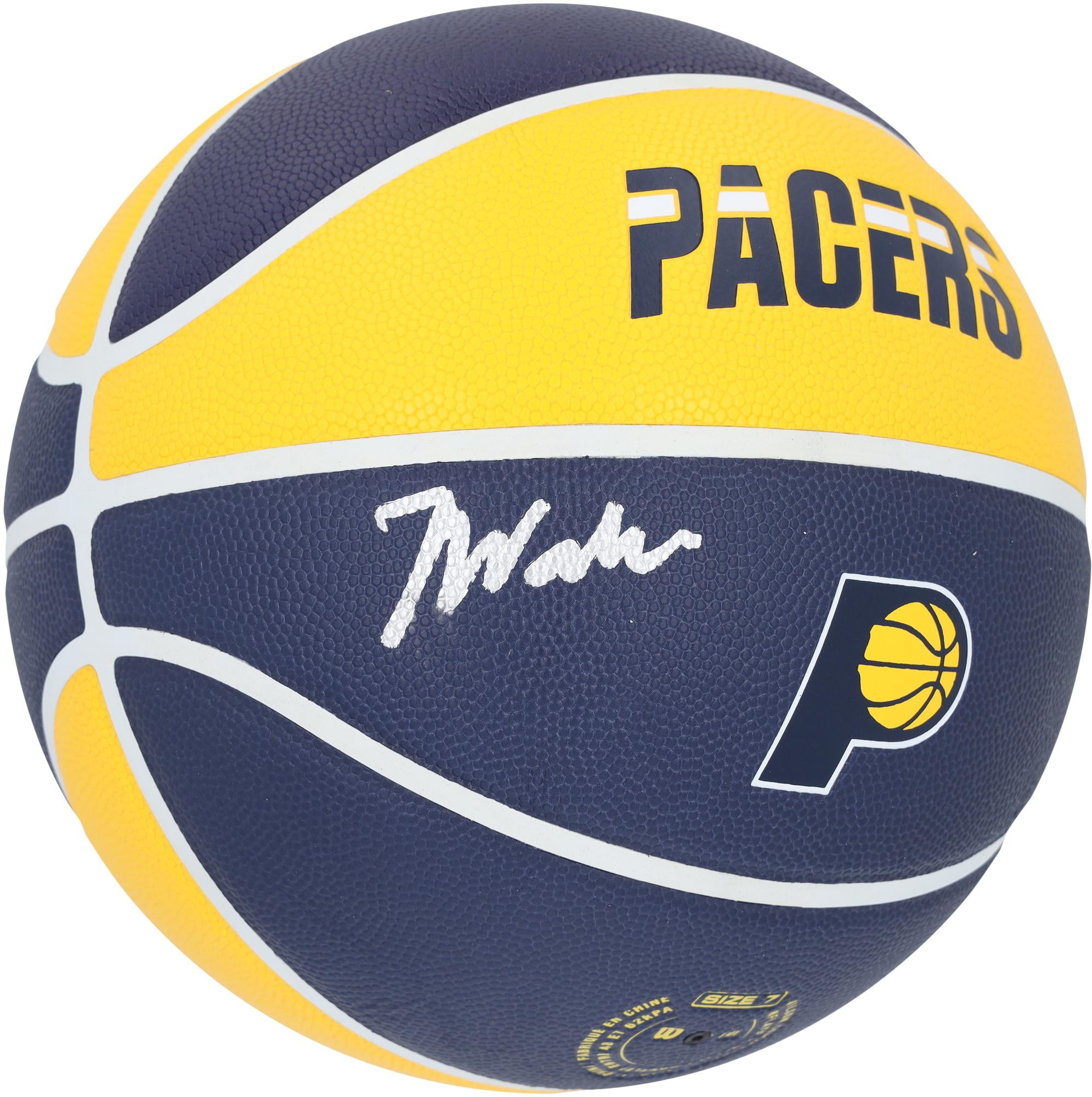 Jarace Walker Indiana Pacers Autographed Navy Blue and Yellow Wilson ...
