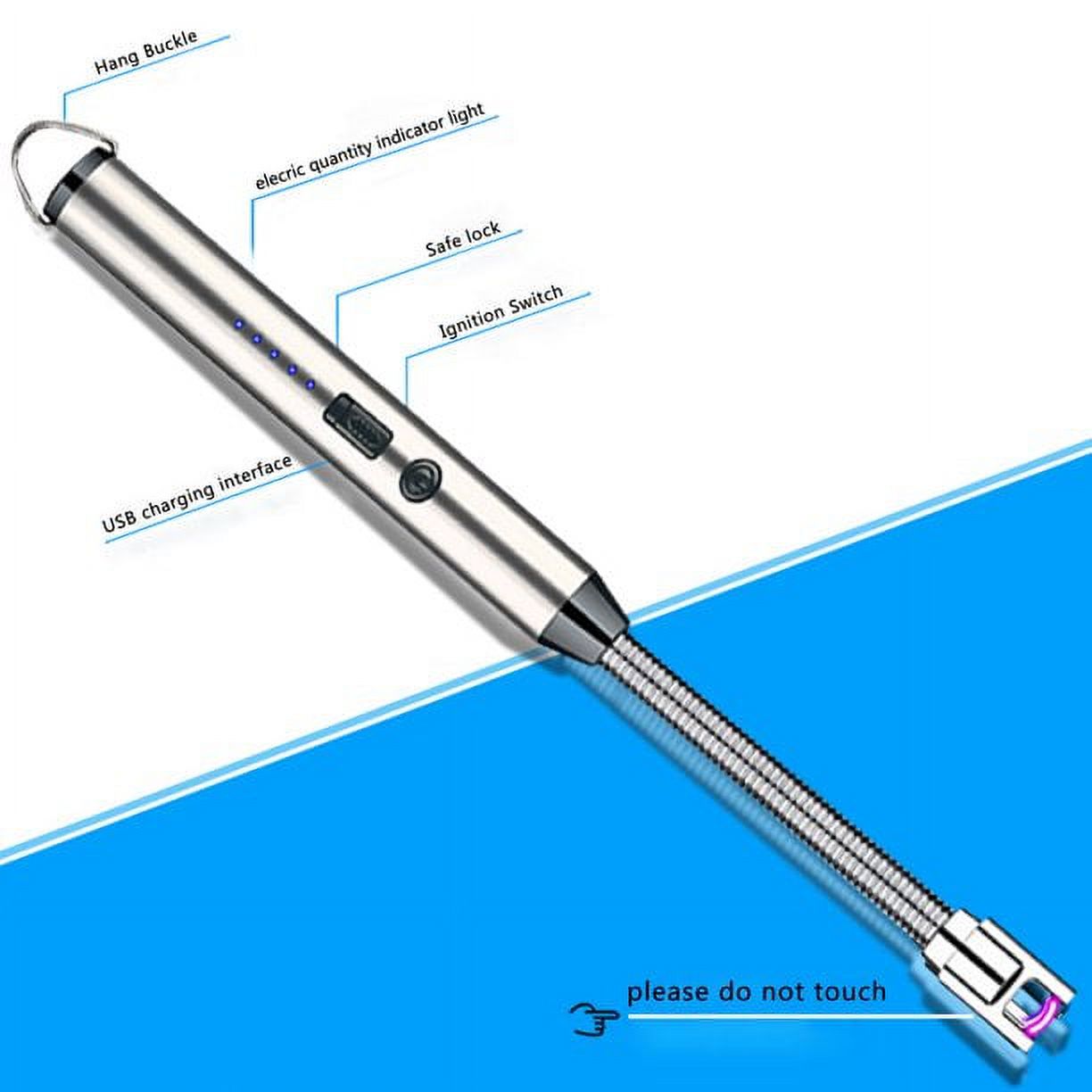 Jaraliny Electric Lighter, Long Neck Rechargeable Lighter with LED ...