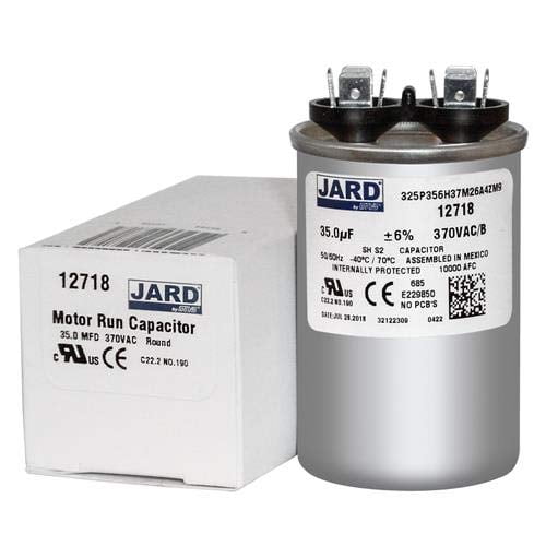 Jard 12718 35MFD X 370V ROUND Motor Run Capacitor - Walmart.com