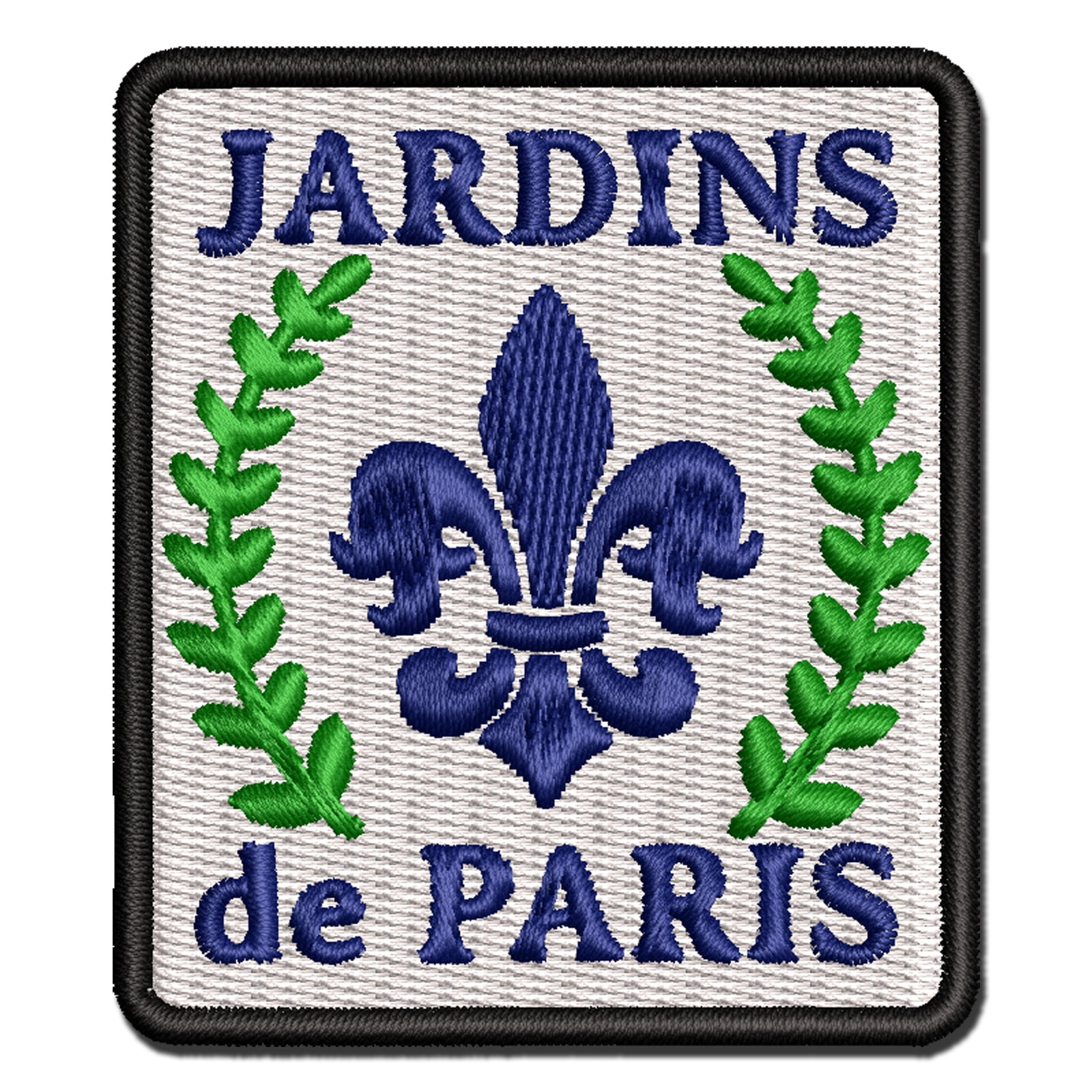 Jardins de Paris Fleur de Lis Applique Multi-Color Embroidered Hook & Loop Patch - 2.0 Inch Mini ...