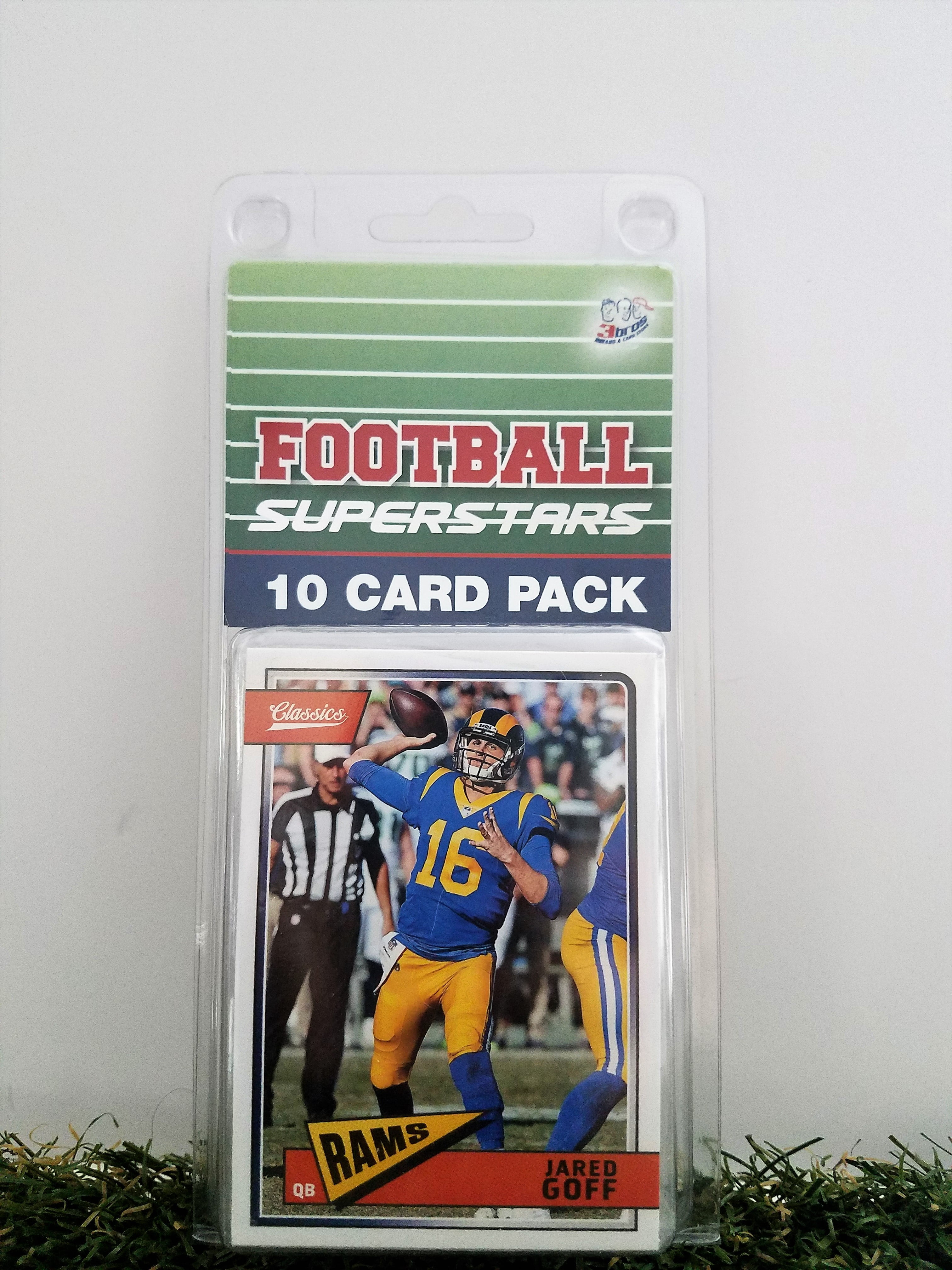 Jared Goff- (10) Card Pack NFL Football Superstar Jared Goff Starter ...
