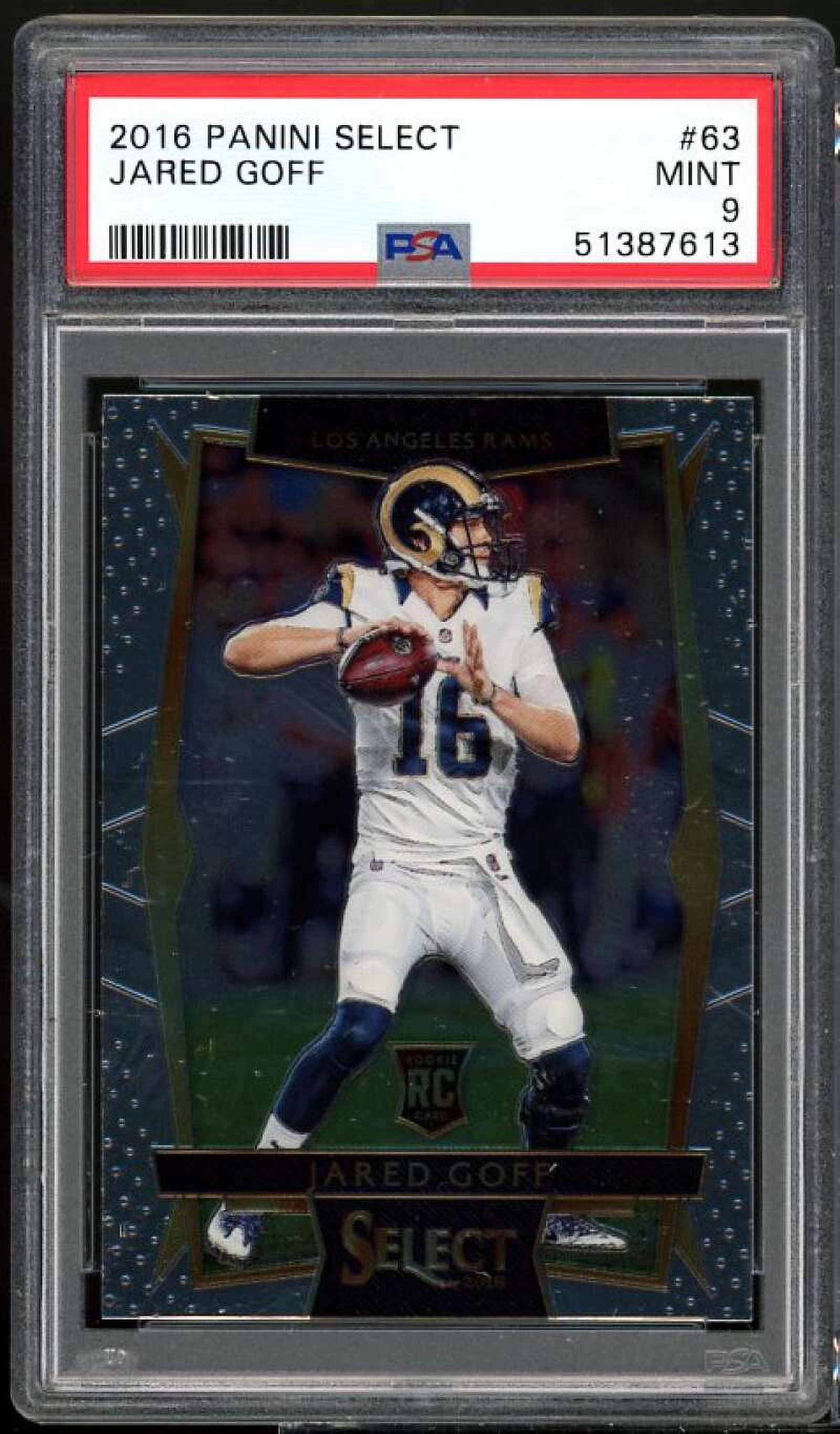 Jared Goff Rookie Card 2016 Panini Select #63 PSA 9 - Walmart.com