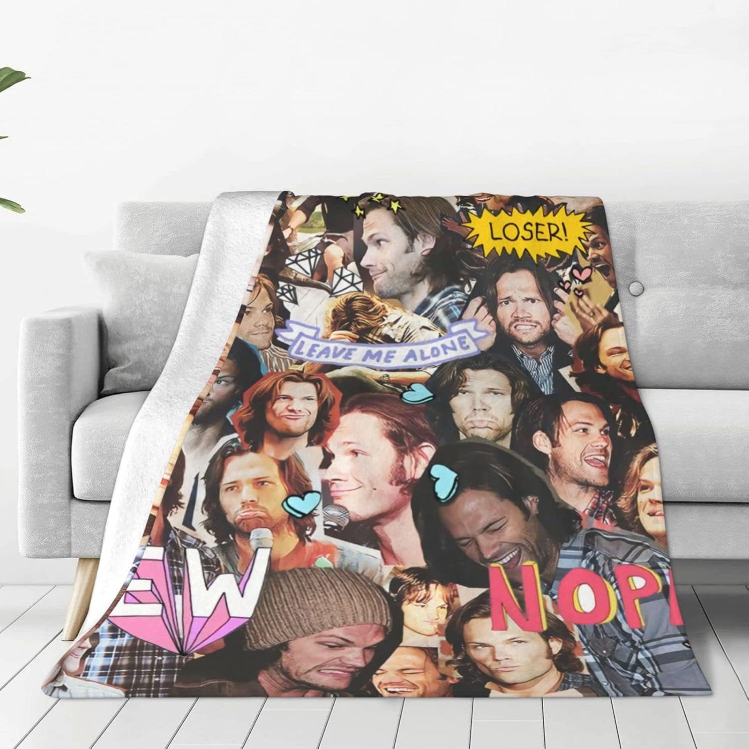 Jared Padalecki Blanket Ultra-Soft Anti-Pilling Flannel Fleece Throw ...