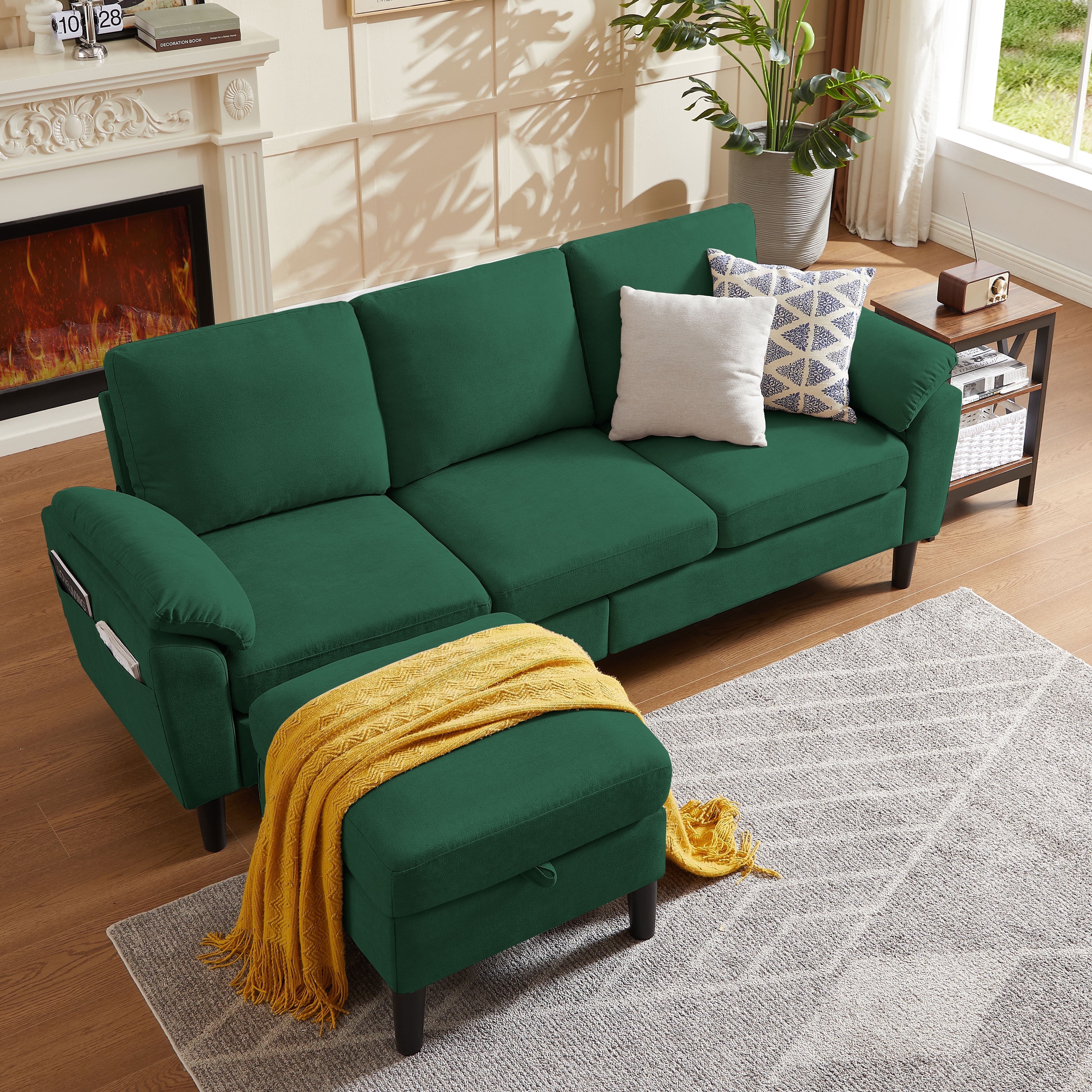 Jarenie, Convertible Sectional Sofa, 80" L, Small L-Shaped Couch ...