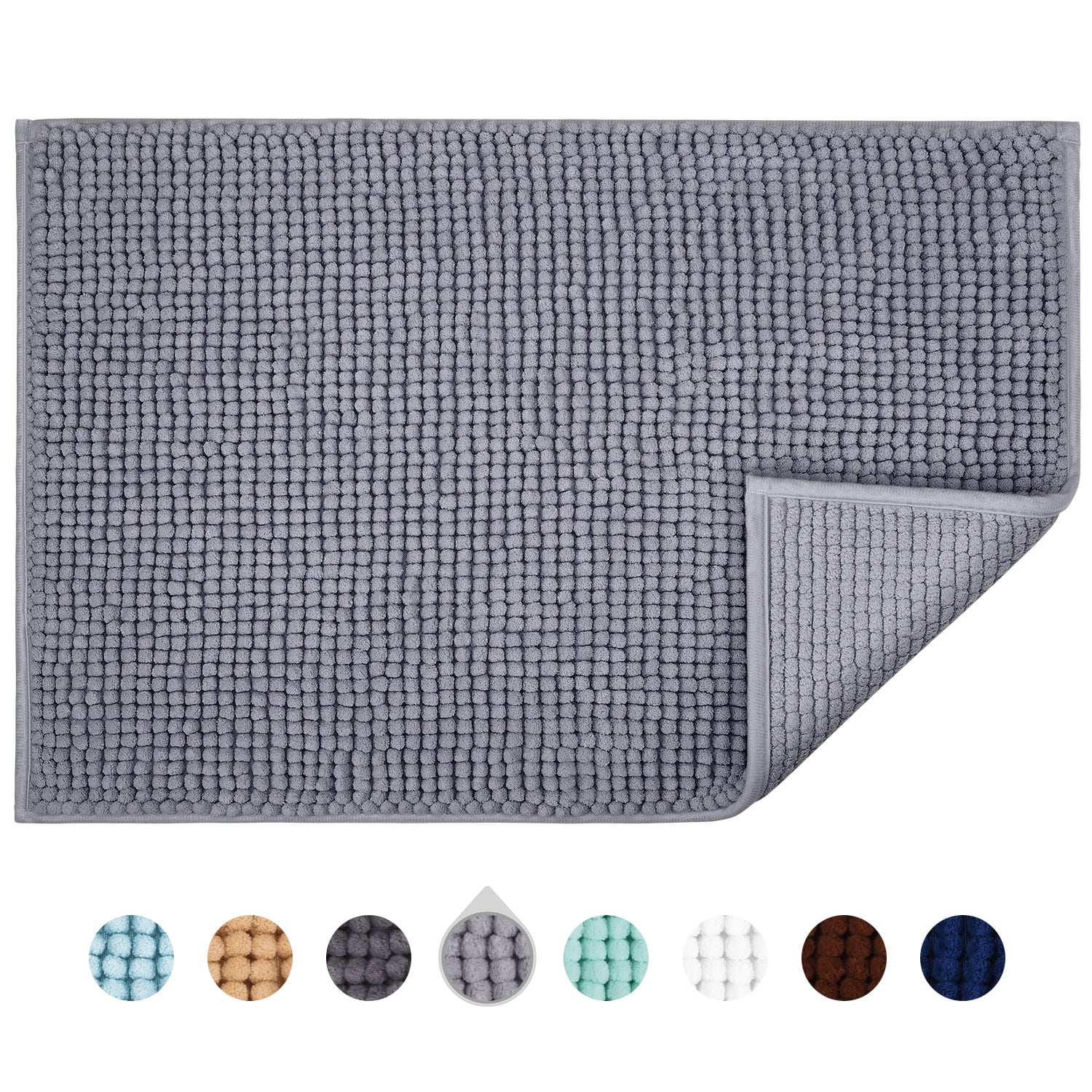 Jaritto Bathroom Non-slip Mat Bath Mat Chenille Microfiber Floor Rug ...