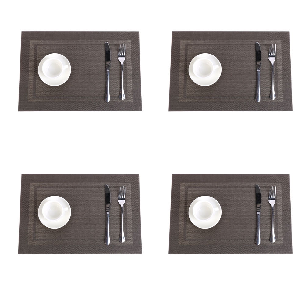 Jaritto Decorative Placemats Set of 4 for Dining Table Vinyl Stain ...
