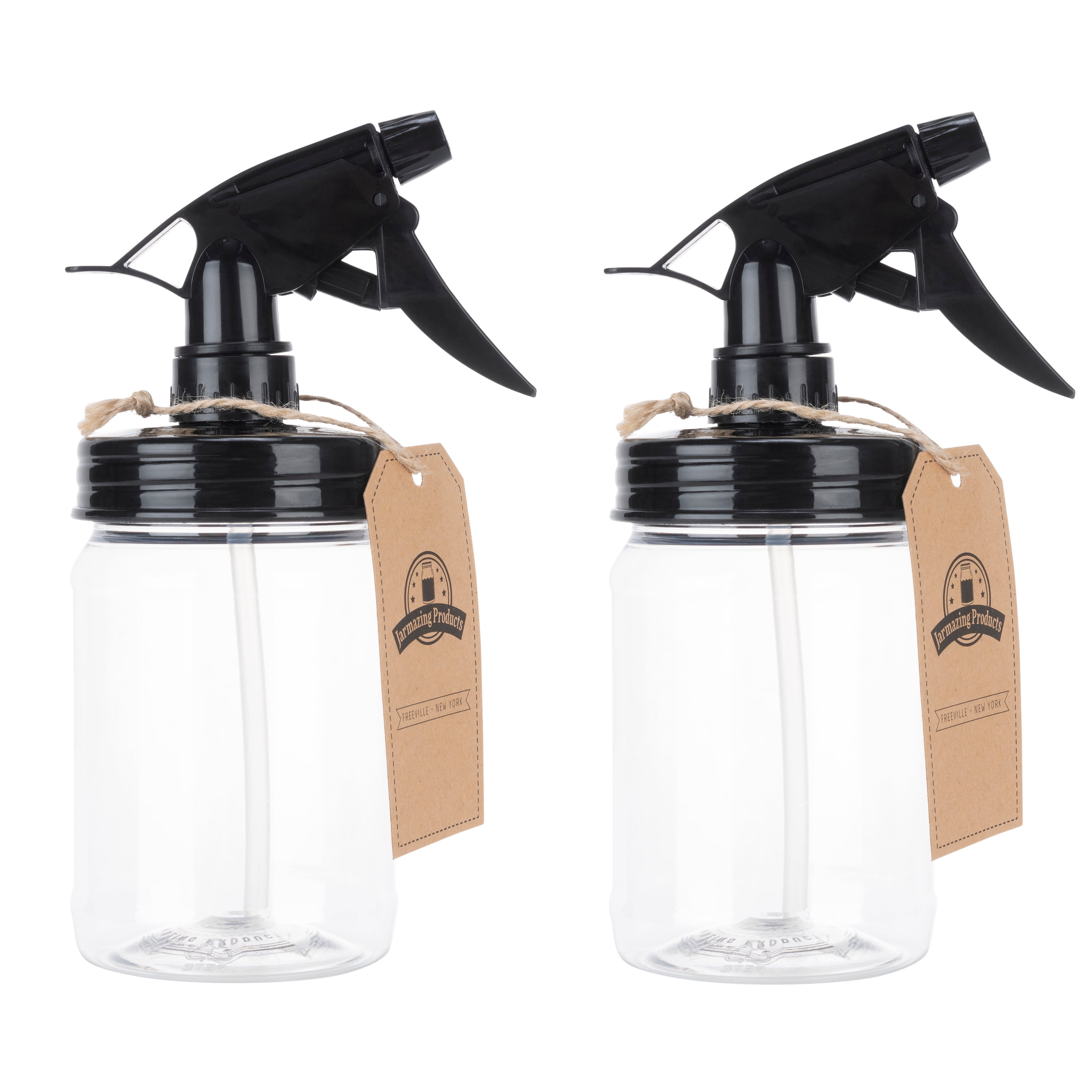Jarmazing Products Mason Jar Sprayer – Black – With 16 Ounce Plastic ...