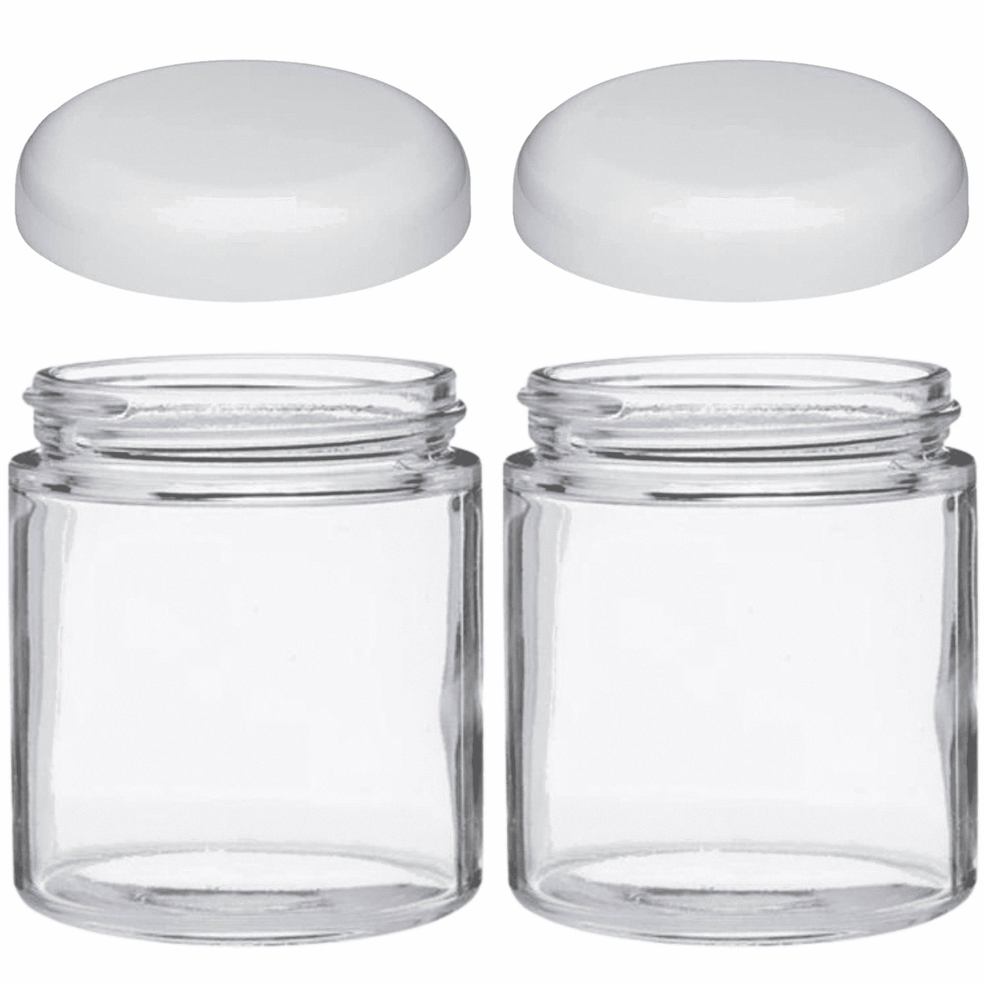 Jarming Collections 16oz Wide Mouth Glass Storage Jars – Extra-Wide ...