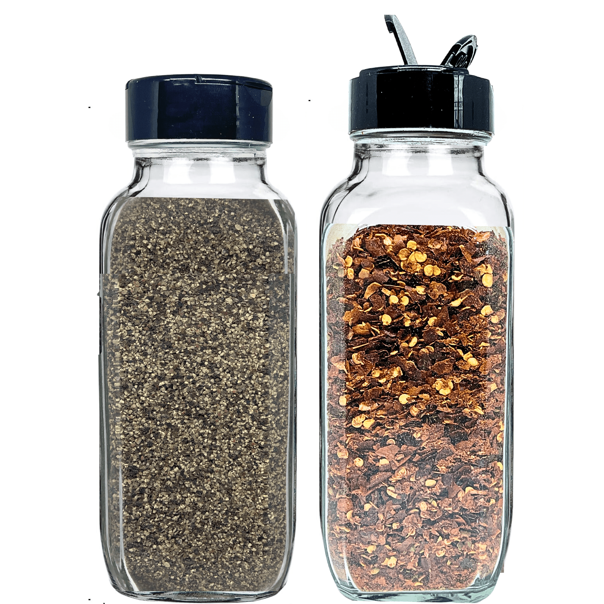 Jarming Collections 8oz Spice Jars in Elegant Glass French Square ...