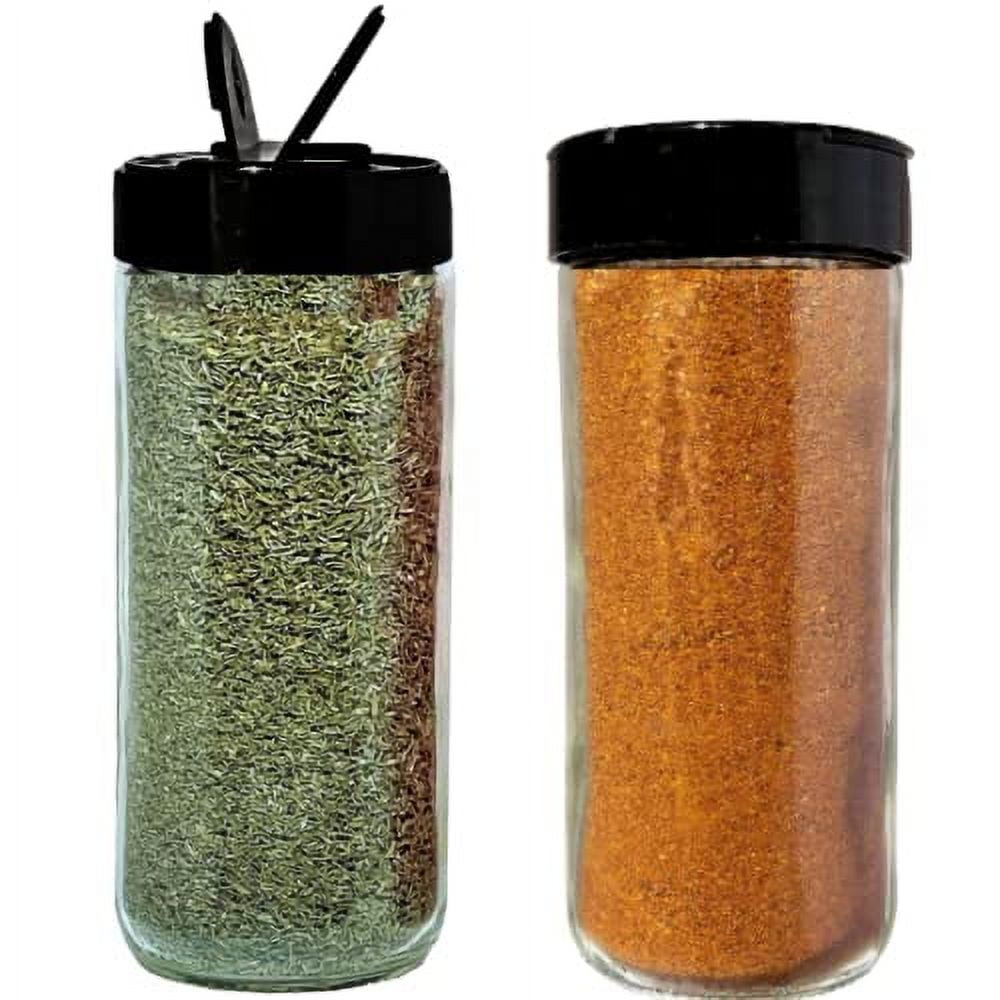 Jarming Collections Premium Glass Spice Jars - 16 oz with Airtight Lids ...