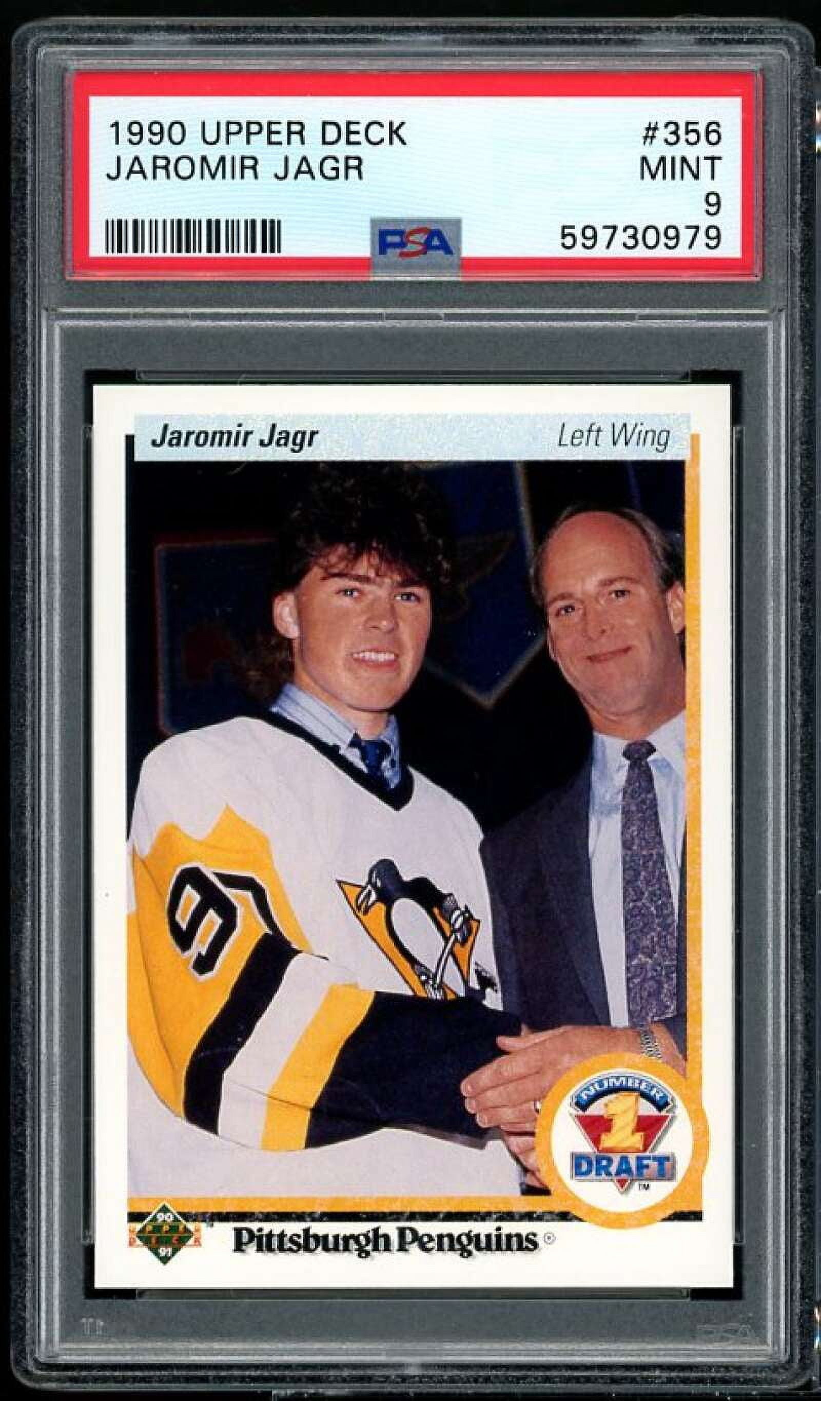 Jaromir Jagr Rookie Card 1990-91 Upper Deck #356 PSA 9 - Walmart.com
