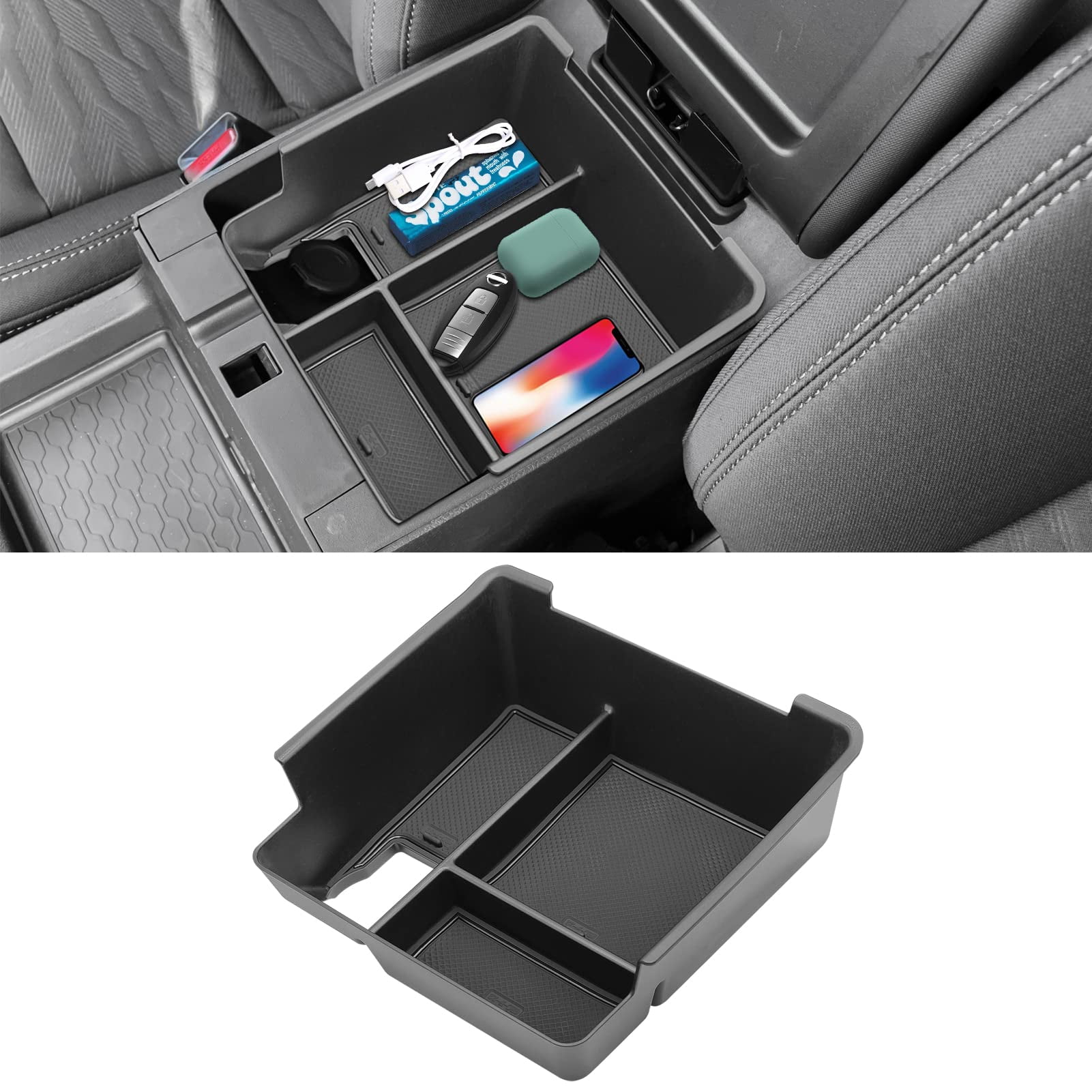 Jaronx Compatible with 2022 2023 2024 Nissan Frontier Console Organizer ...