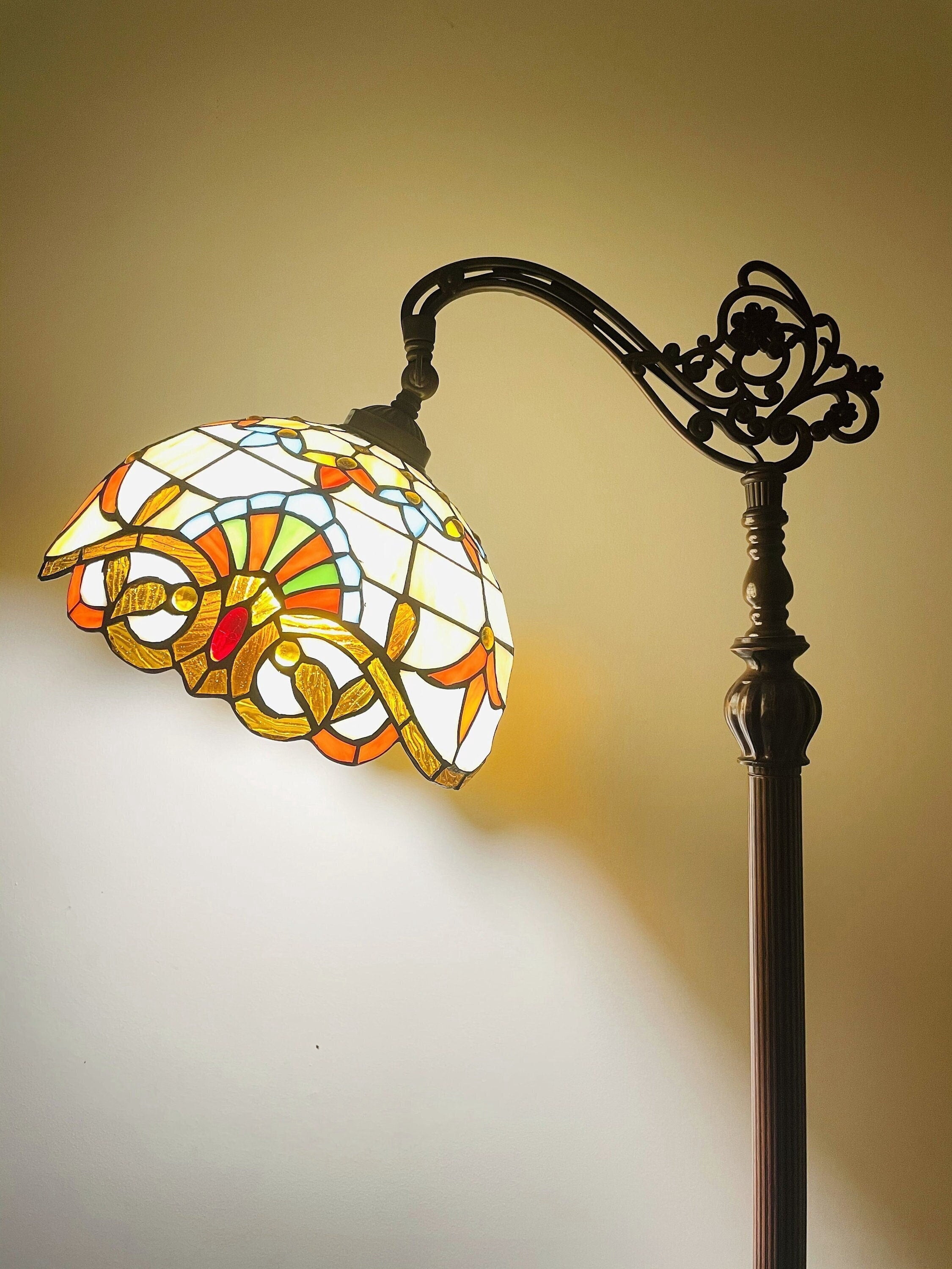 Jarri Lights Tiffany Adjustable Floor Lamp | 66" Tall, 12â€³ Lampshade ...