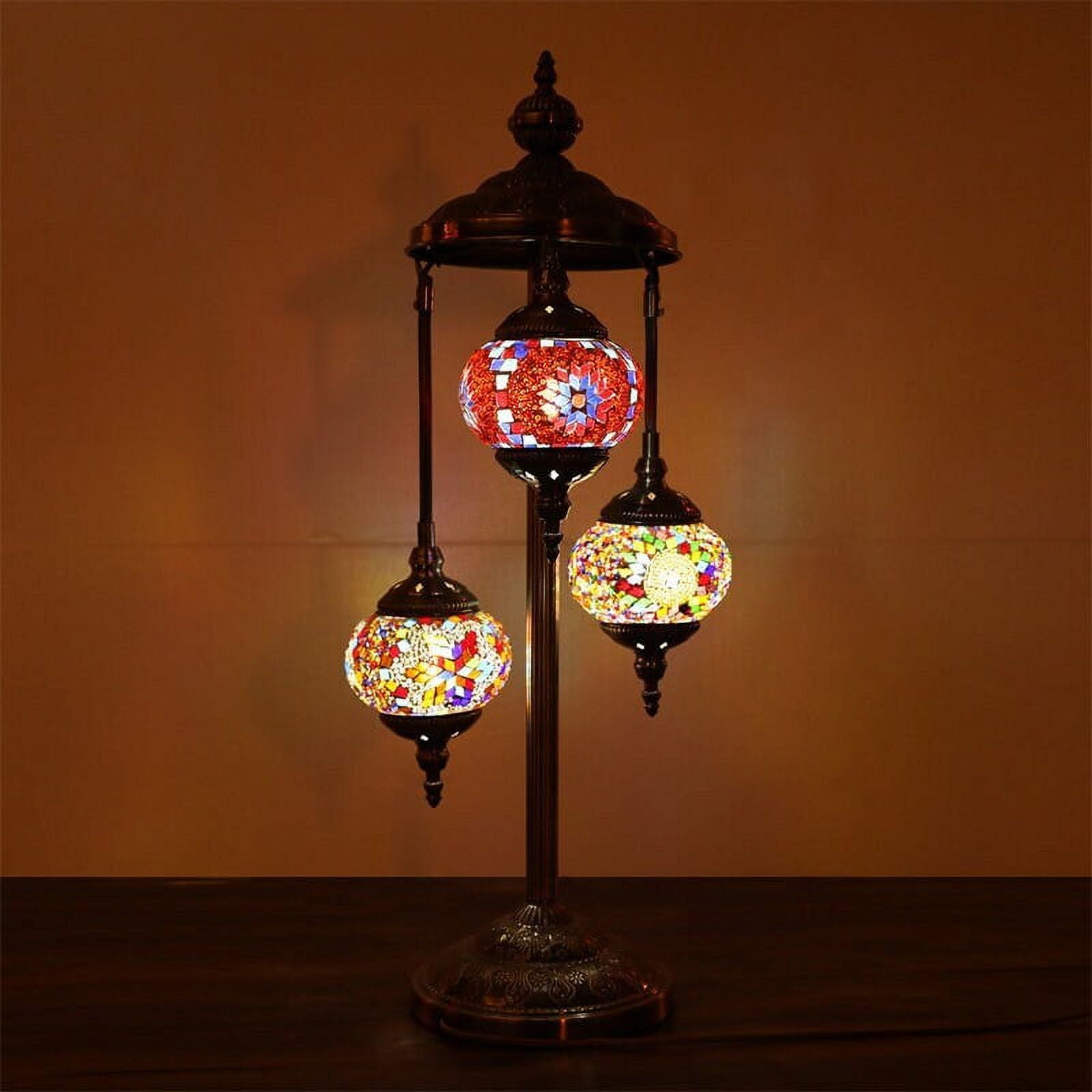 Jarri Lights Turkish Moroccan Style 3 Globe Floor Lamp - Turkish ...