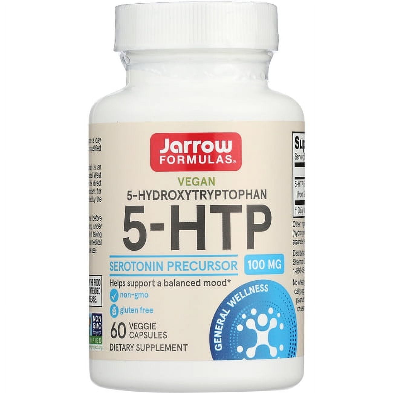 Jarrow Formulas 5-HTP, Brain and Memory Support, 100 mg, 60 Caps ...