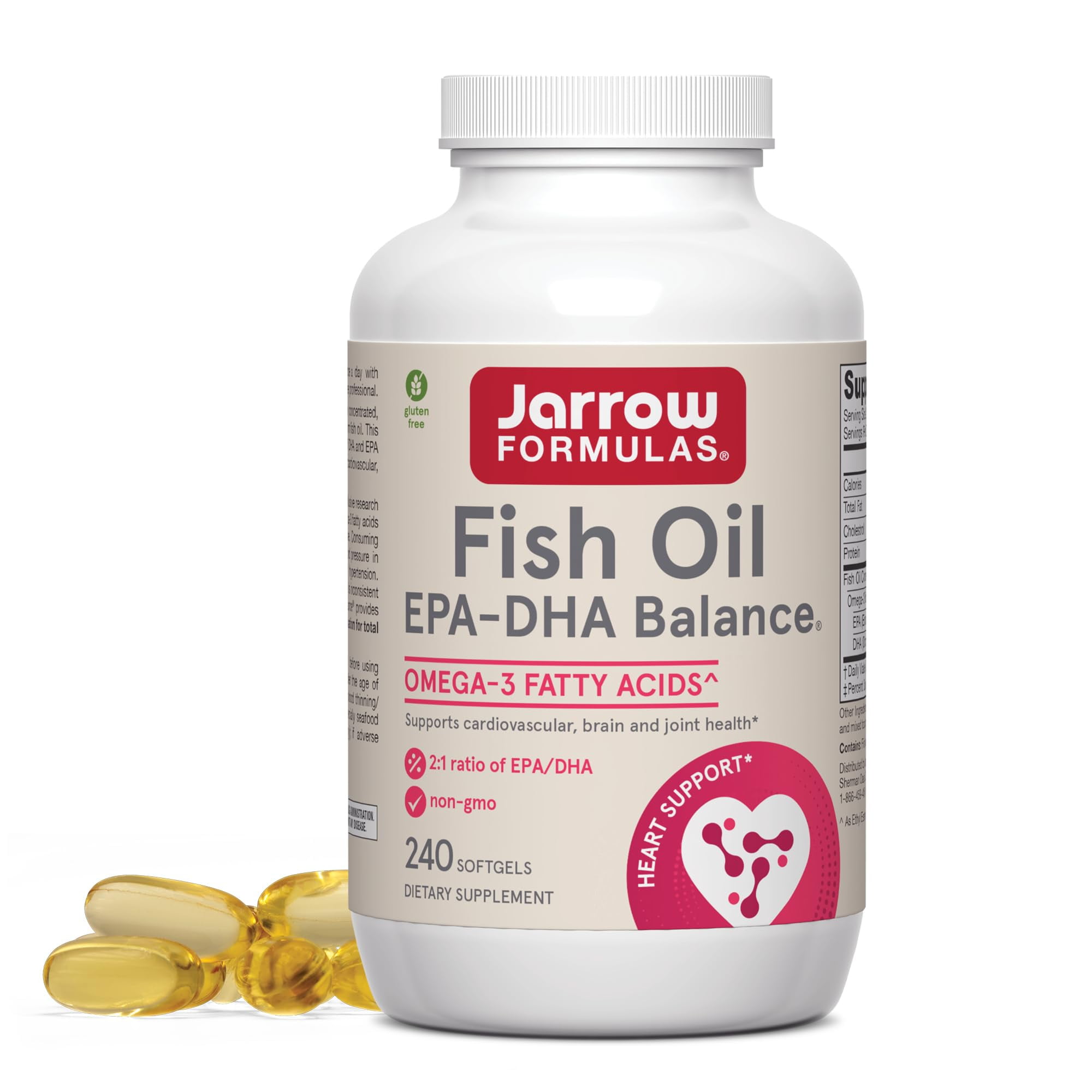 Jarrow Formulas EPA-DHA Balance, 1,200 mg Omega-3 Fatty Acids for ...