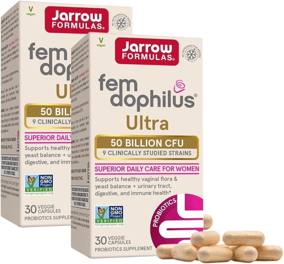 Jarrow Formulas Fem-Dophilus Vaginal & Digestive Probiotic 50 Billion ...