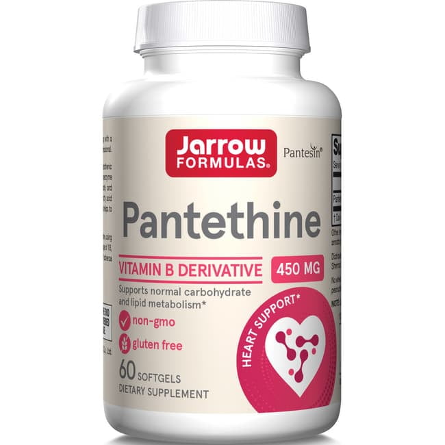 Jarrow Formulas Pantethine 450mg Vitamin B Capsules, Supports Normal ...