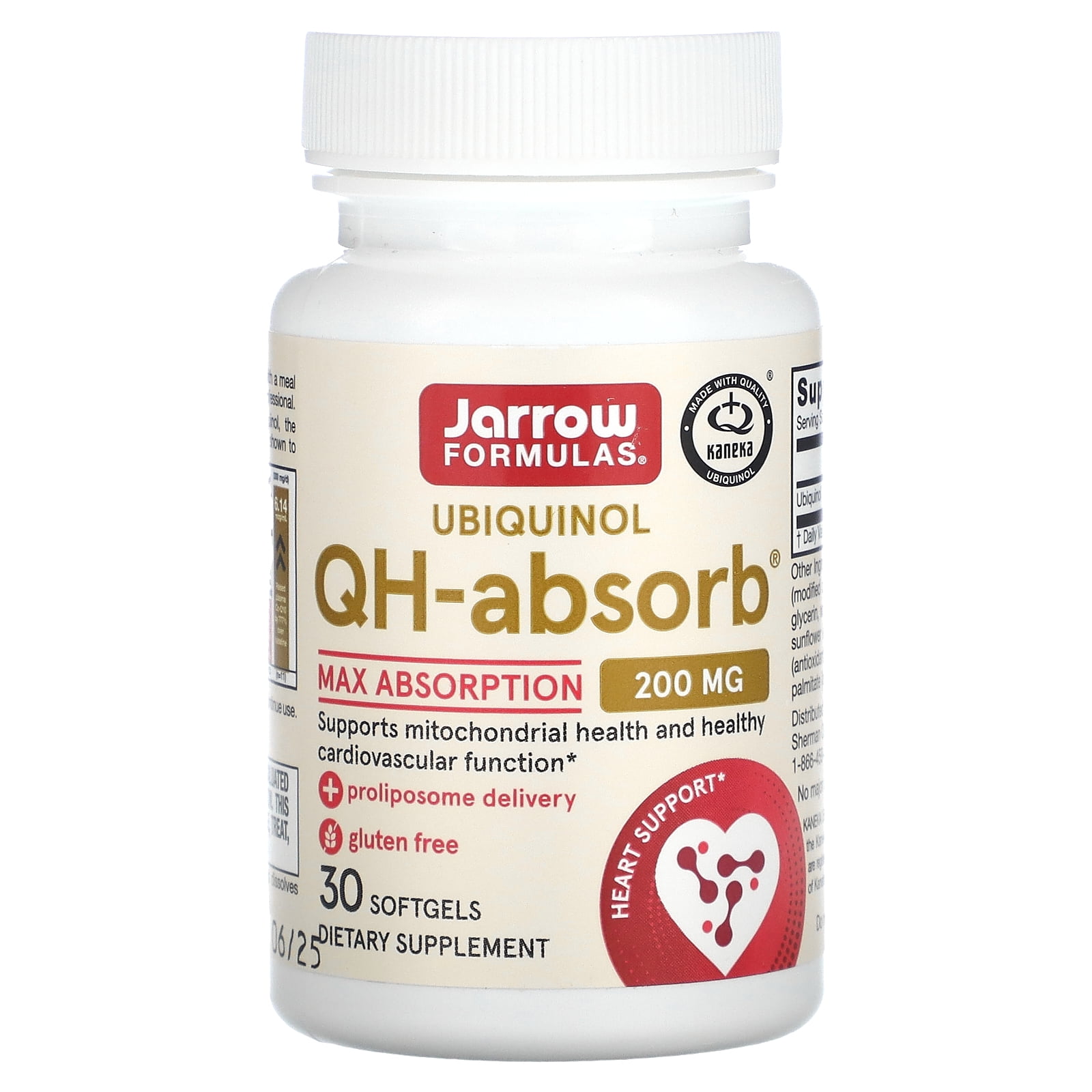 Jarrow Formulas QH-Absorb Ubiquinol Softgels, 200mg, Heart ...