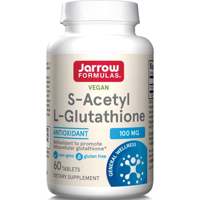 Jarrow Formulas Vegan S-Acetyl L-Glutathione 100mg Tabs - Antioxidant ...