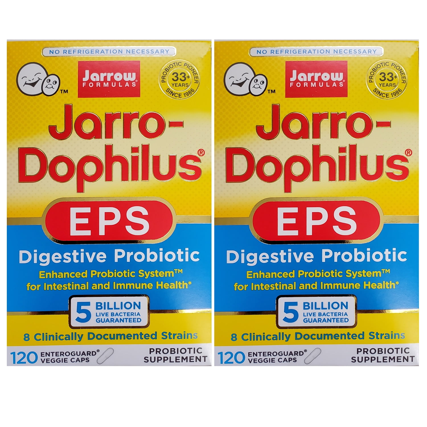 Jarrow Formulas Jarro‑Dophilus EPS Probiotic 5 Billion – 120 Capsules ...