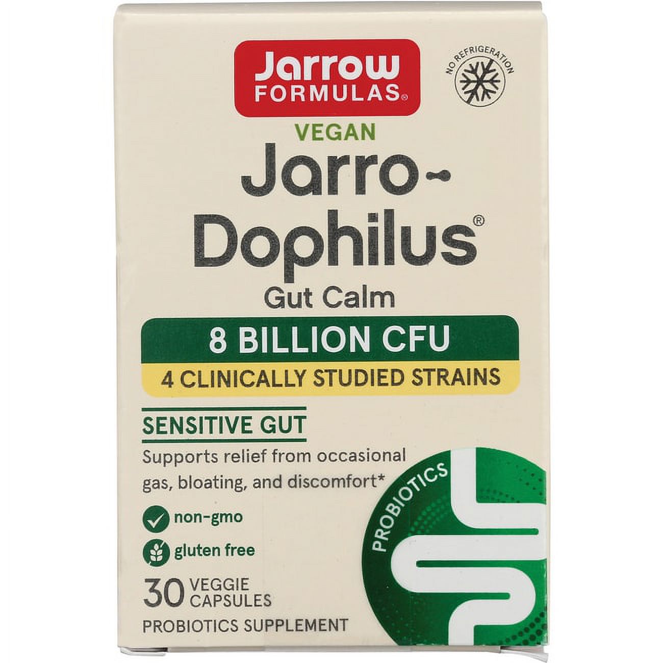 Jarrow Formulas, Inc. Vegan Jarro-Dophilus Gut Calm 8 Billion Cfu 30 ...