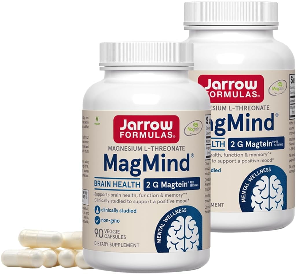 Jarrow Formulas MagMind - 90 Capsules - Includes Magnesium L-Threonate ...