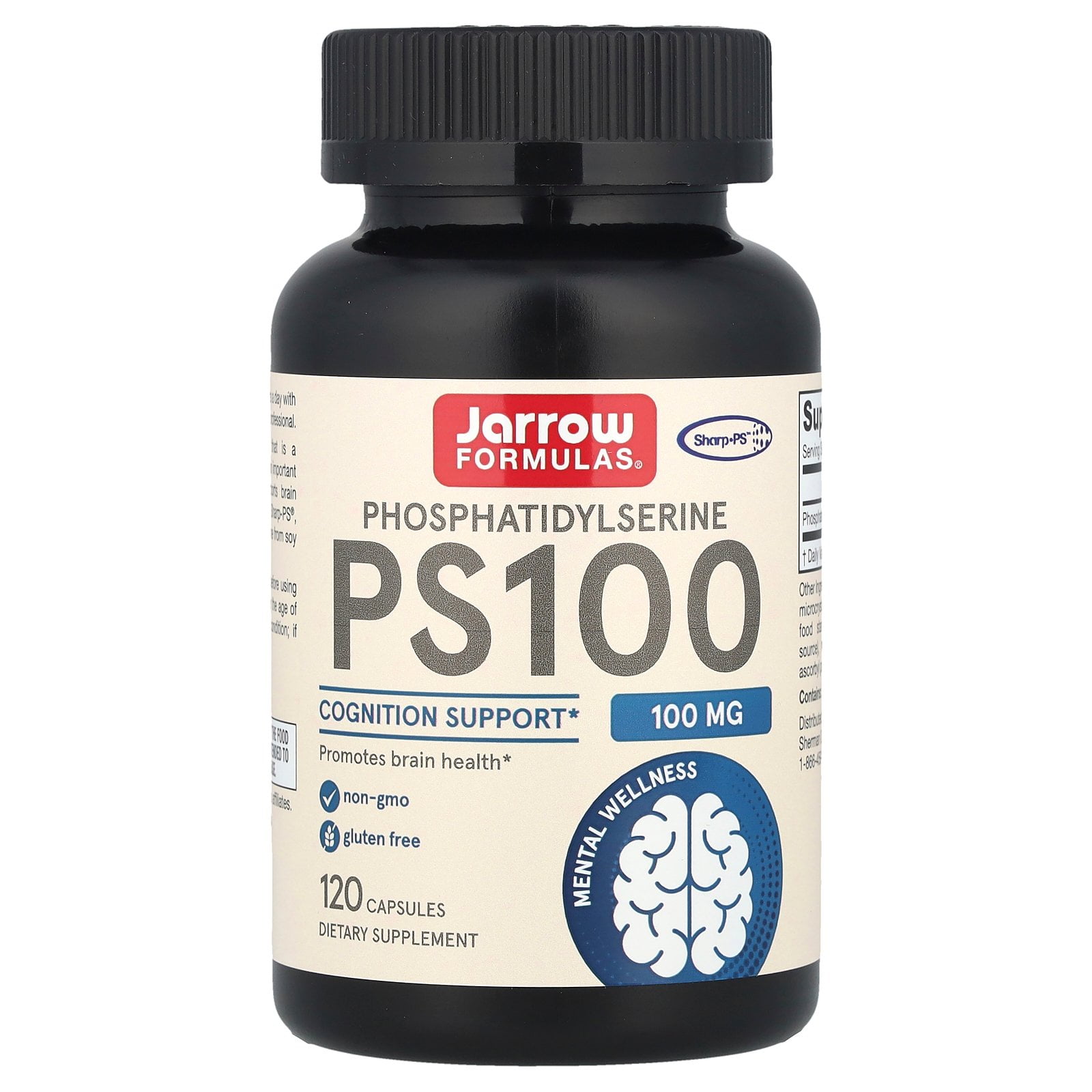 Jarrow Formulas PS100, 100mg Phosphatidylserine Capsules, Promotes ...