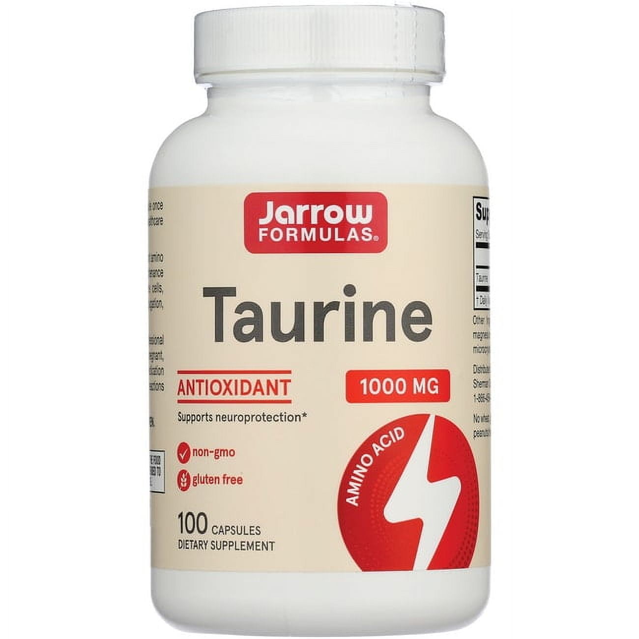 Jarrow Formulas Taurine Supplement Capsules, Brain and Memory Support ...