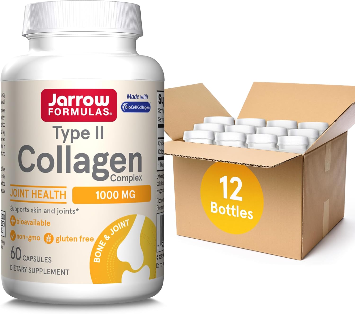 Jarrow Formulas Type II Collagen Complex 1000 mg Supplements, Supports ...