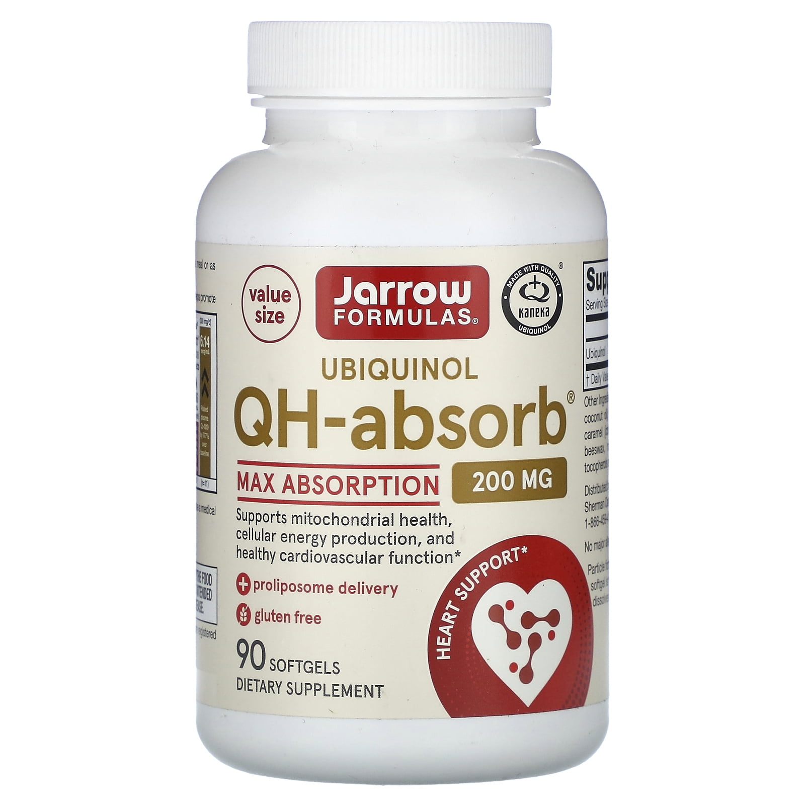 Jarrow Formulas Ubiquinol, QH-Absorb, Heart Support, Max Absorption ...