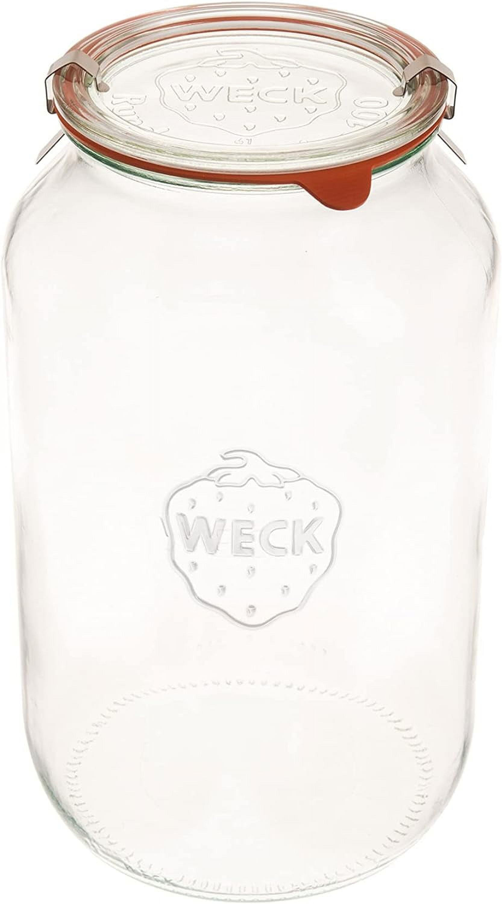 Jars 776 101.4 fl. oz Wide-Mouth Barrel Jar | Large Glass Jar Storage for Food, Sugar, Flour ...