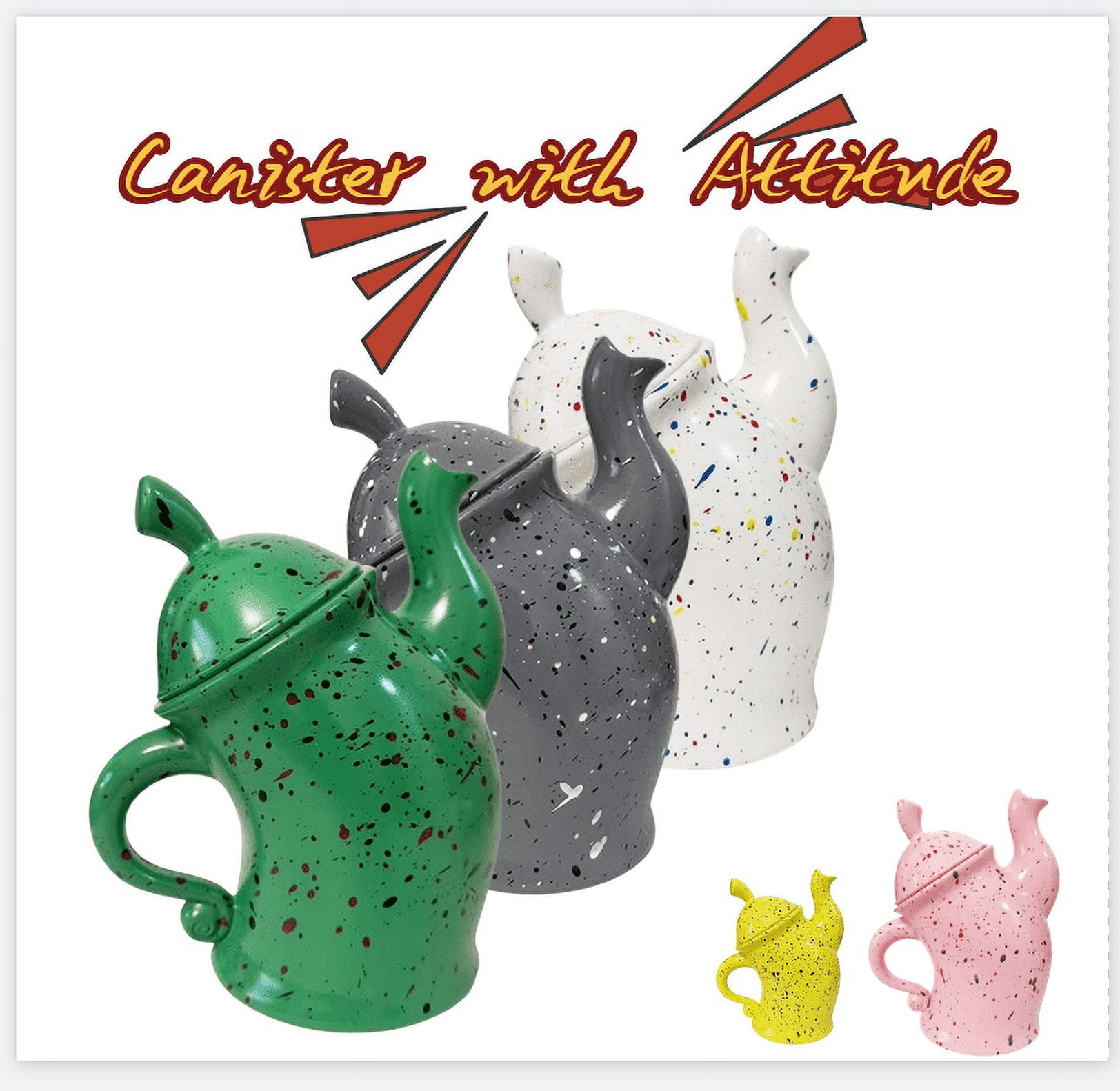 Jars and Canisters with Attitude, Large Tea Coffee Jug with Lid, Good ...