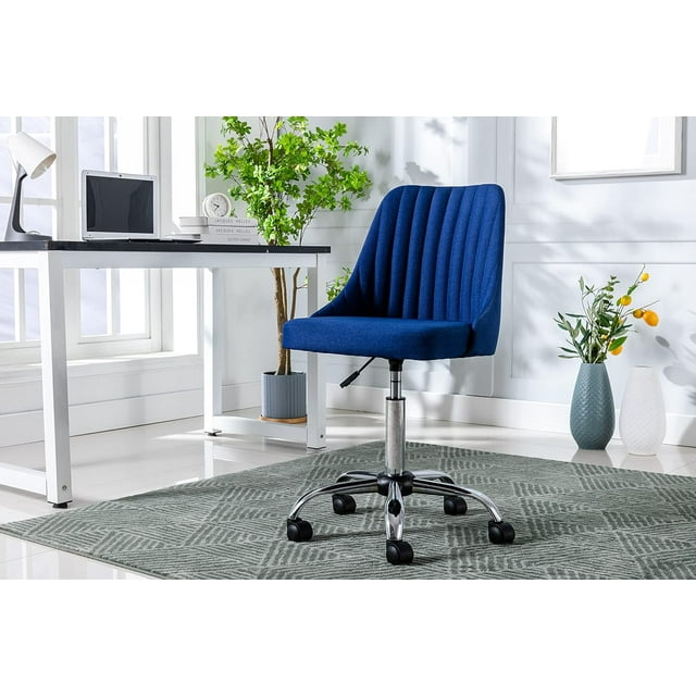 Jarvis Chair Fabric Upholstery Sturdy Chrome Base with Roller Wheels ...