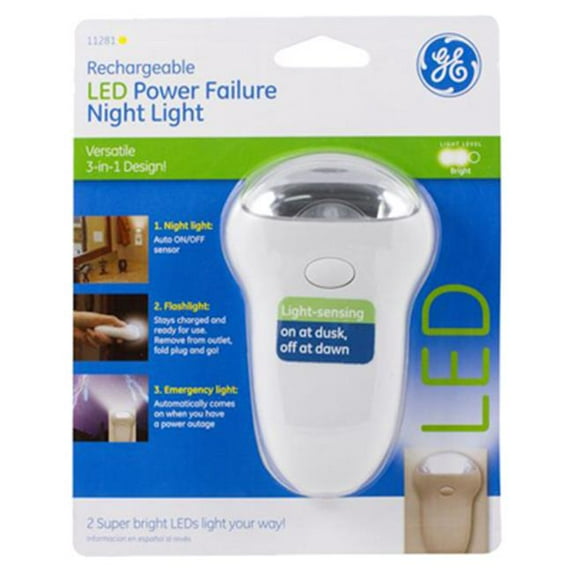 Jasco Products 11281 3-In-1 Rechargeable Power Failure LED Night Light ...