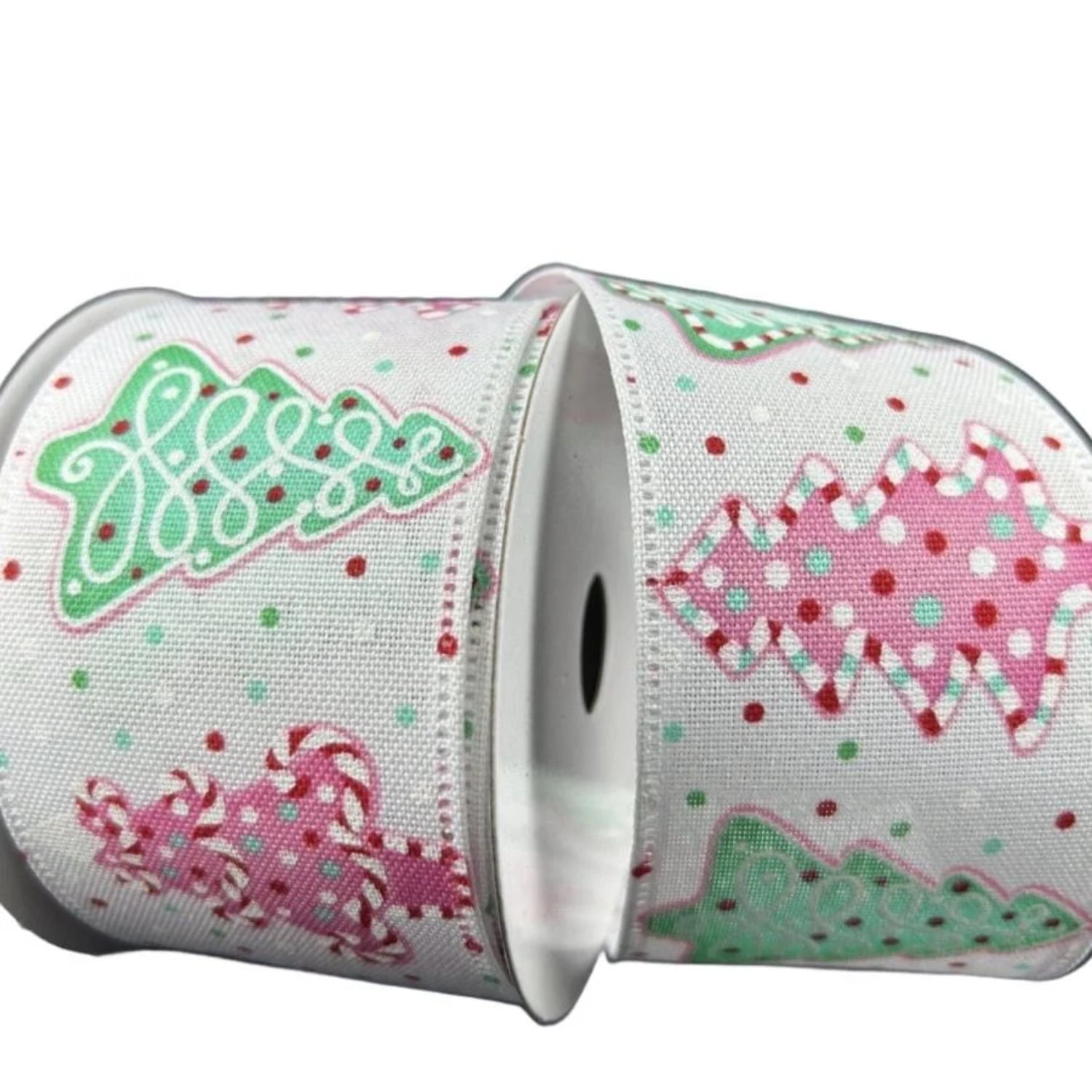 Jascotina, Inc. 2.5 Inch Christmas Sprinkle Cookies Ribbon White 10 ...