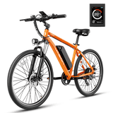 Jasion Electric Mountain Bike, 26" Tires, 350W Brushless Motor, 40 ...