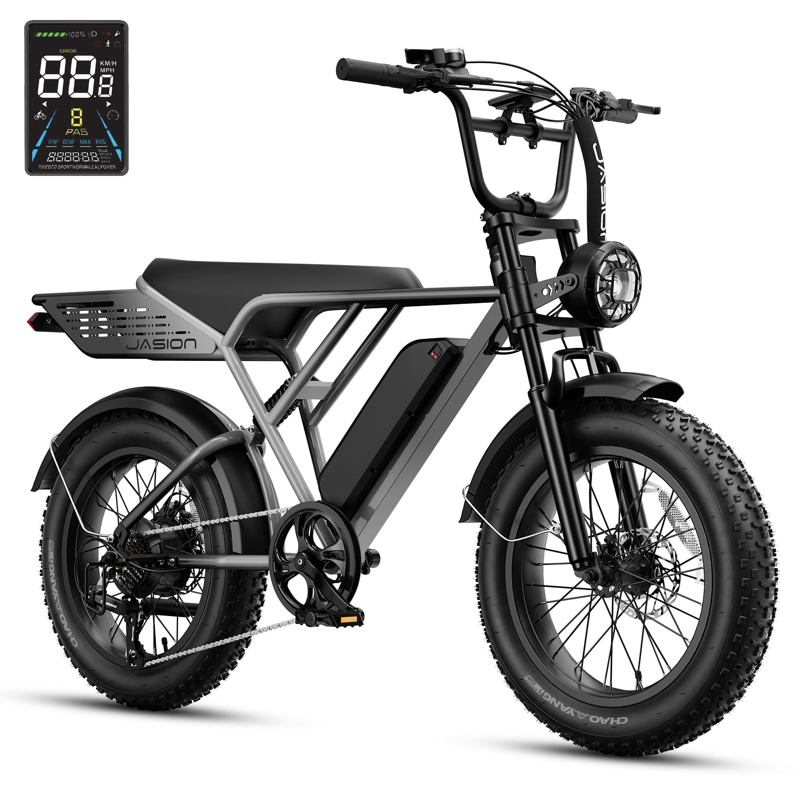 Jasion RetroVolt Pro Electric Bike for Adults, 1000W Motor Electric Mountain Bike with 52V 20AH ...