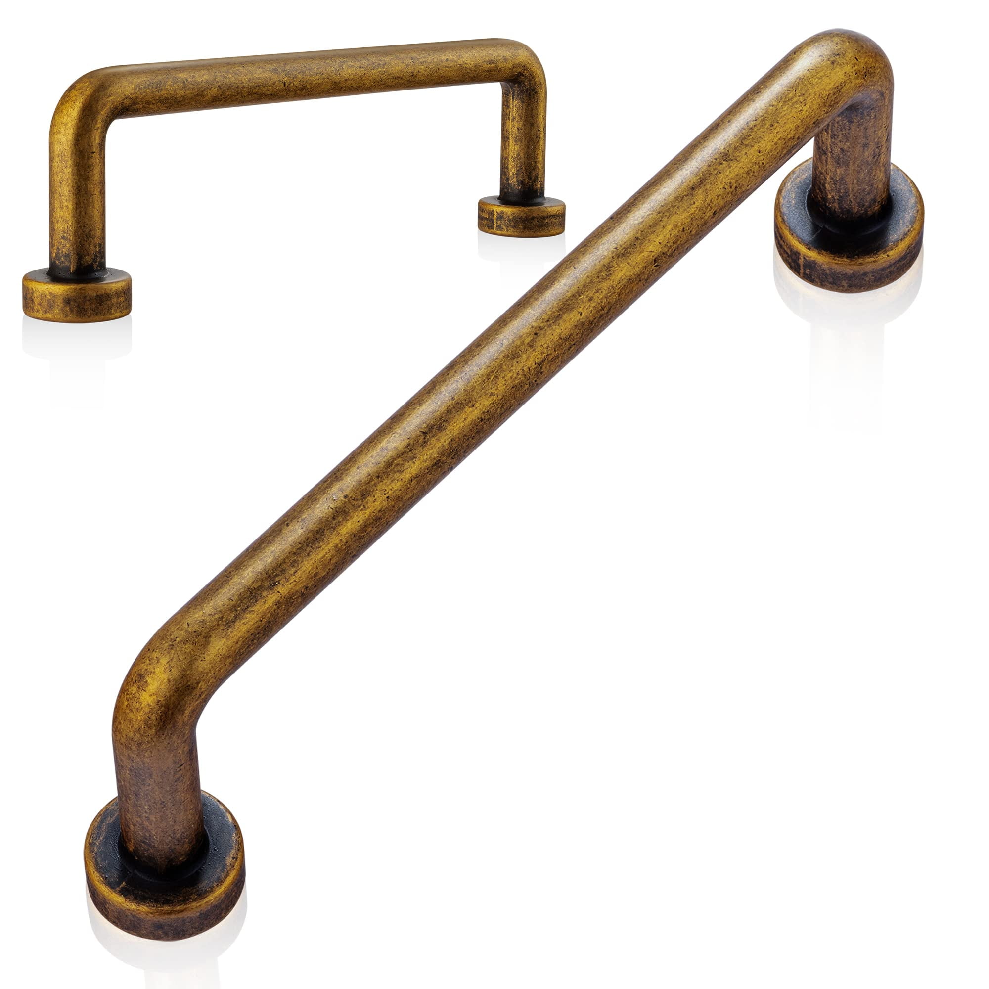 Jasluna 10-Pack Antique Brass Cabinet Pulls, 5" Hole Center Bar Drawer ...